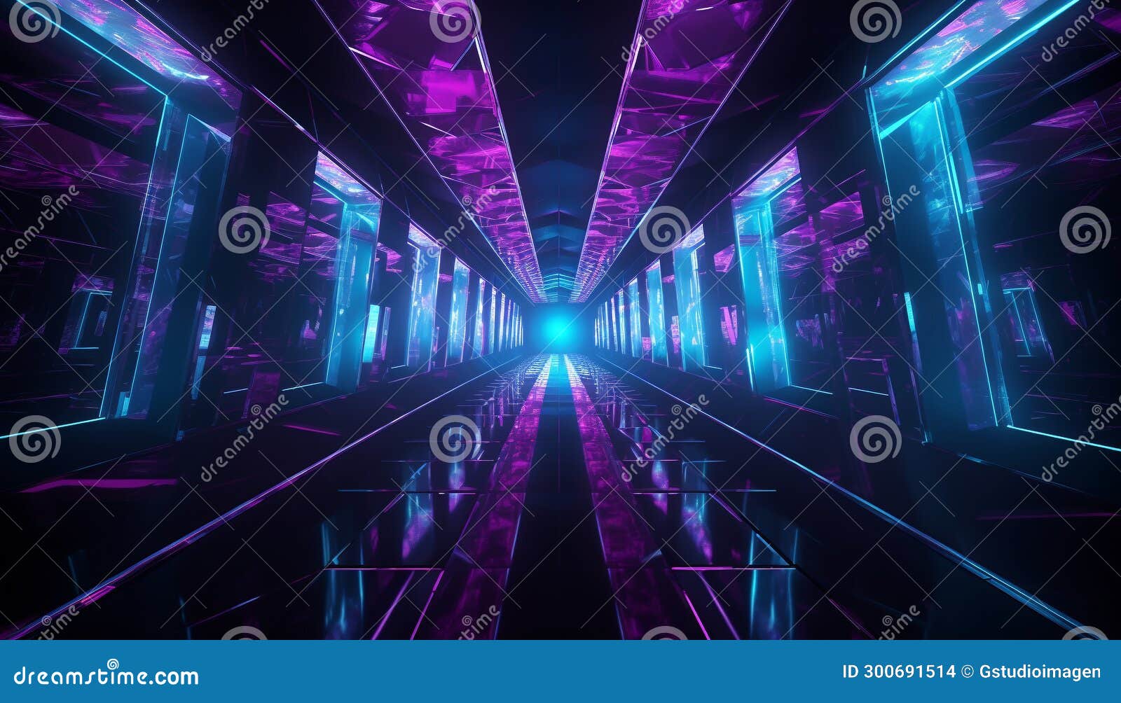 Futuristic Technology Data Abstract Architecture Modern Network Server ...