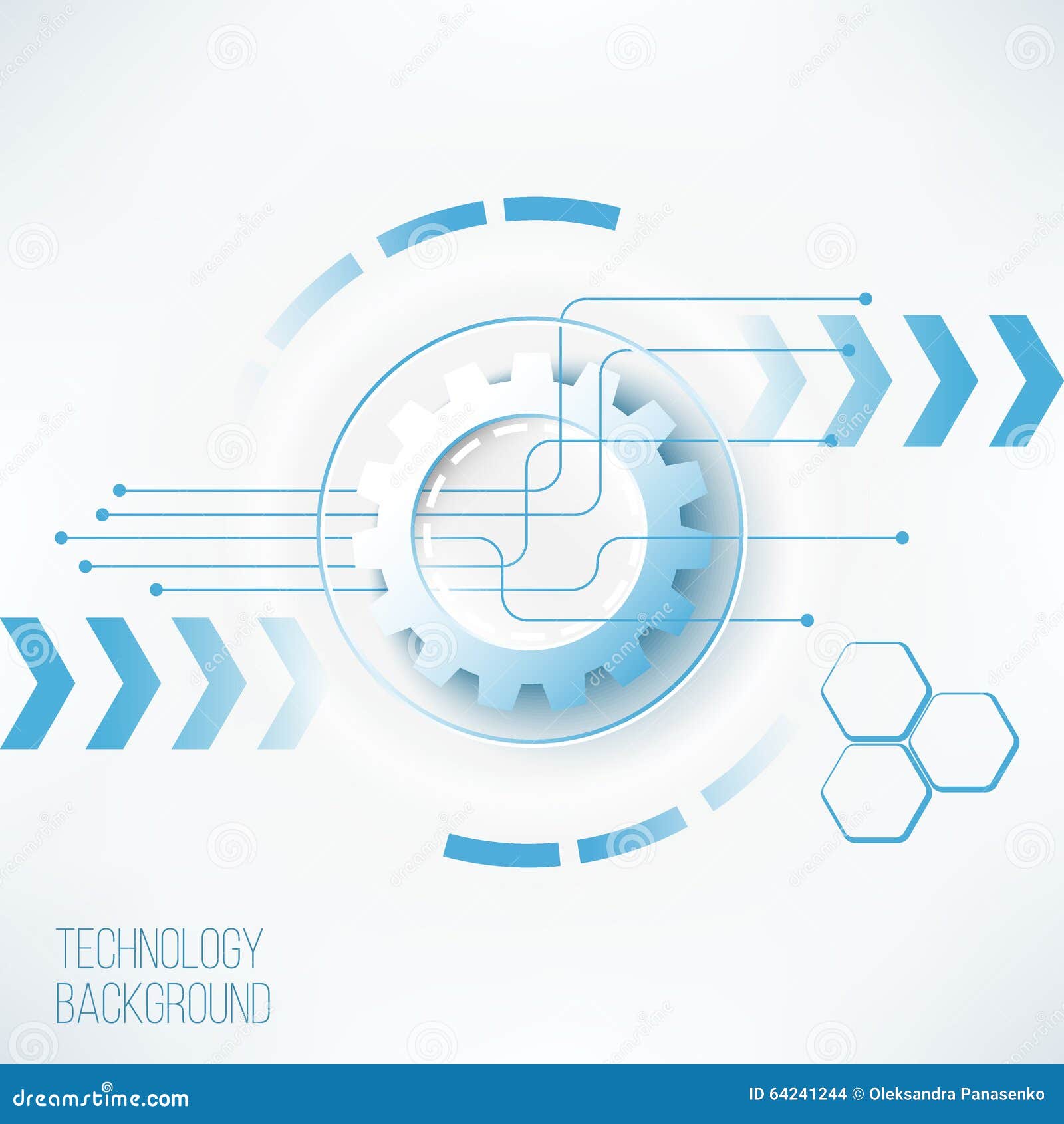 Futuristic Technology Gear Concept Stock Vector - Illustration of ...