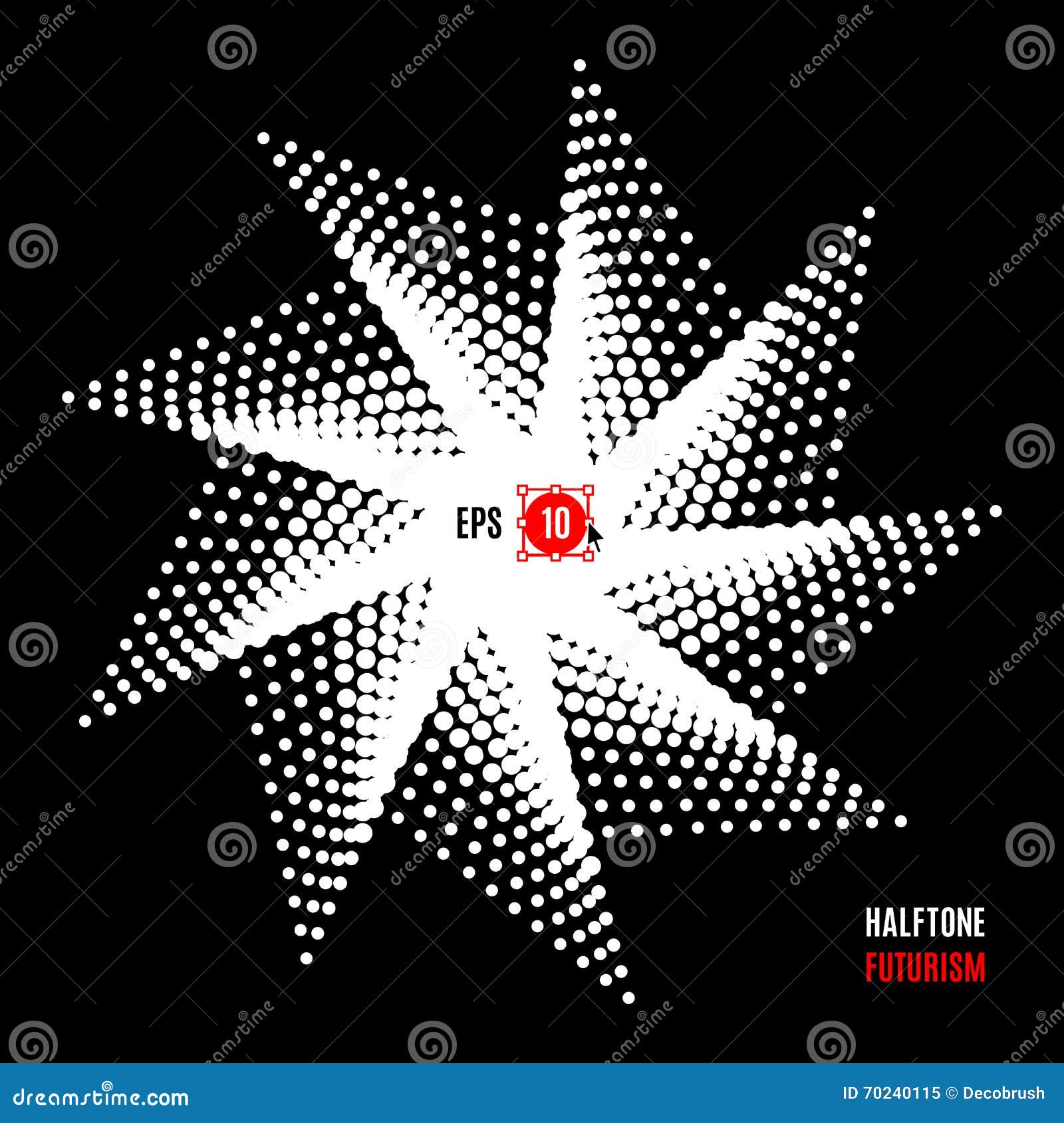 Futuristic Technology Halftone Background Art Design Stock Vector ...