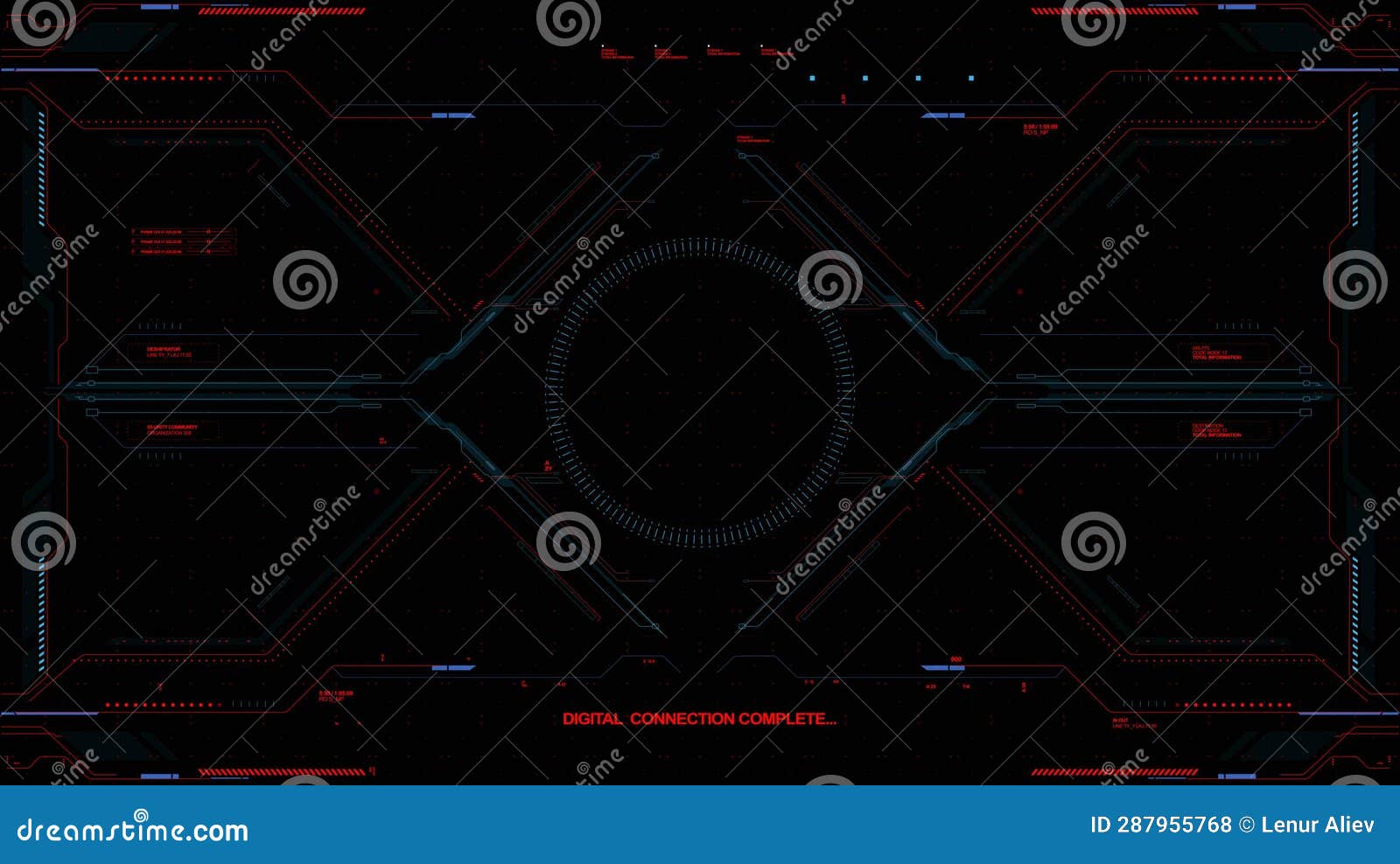 Futuristic Technology Hud Target Display Stock Photo - Image of system ...