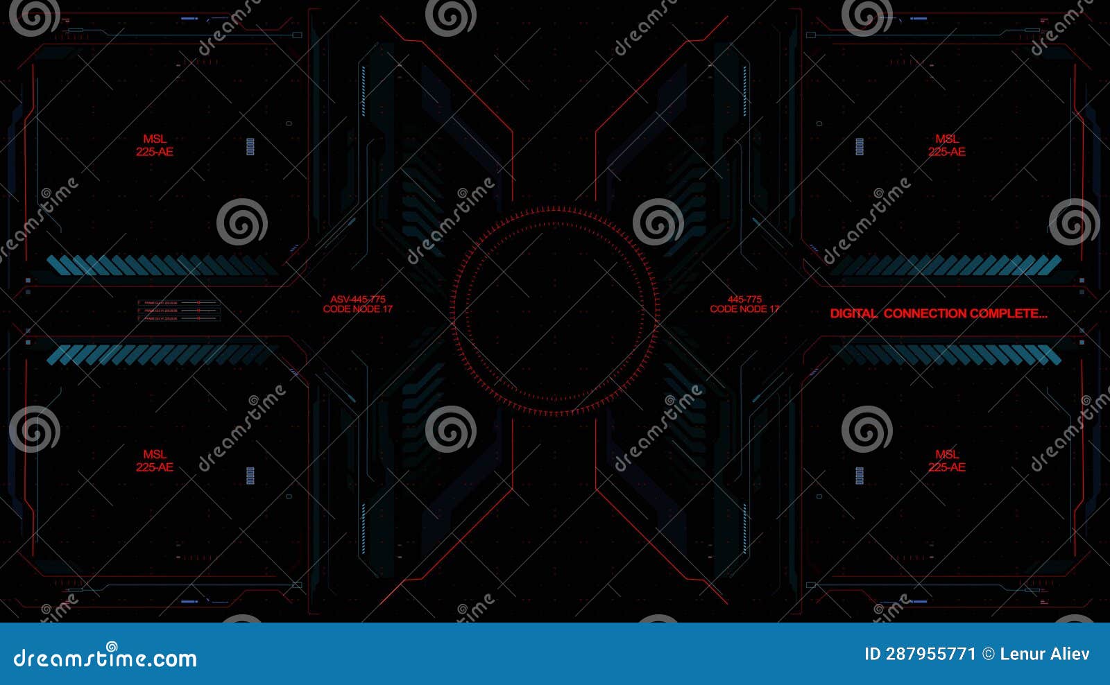 Futuristic Technology Hud Target Display Stock Image - Image of ...
