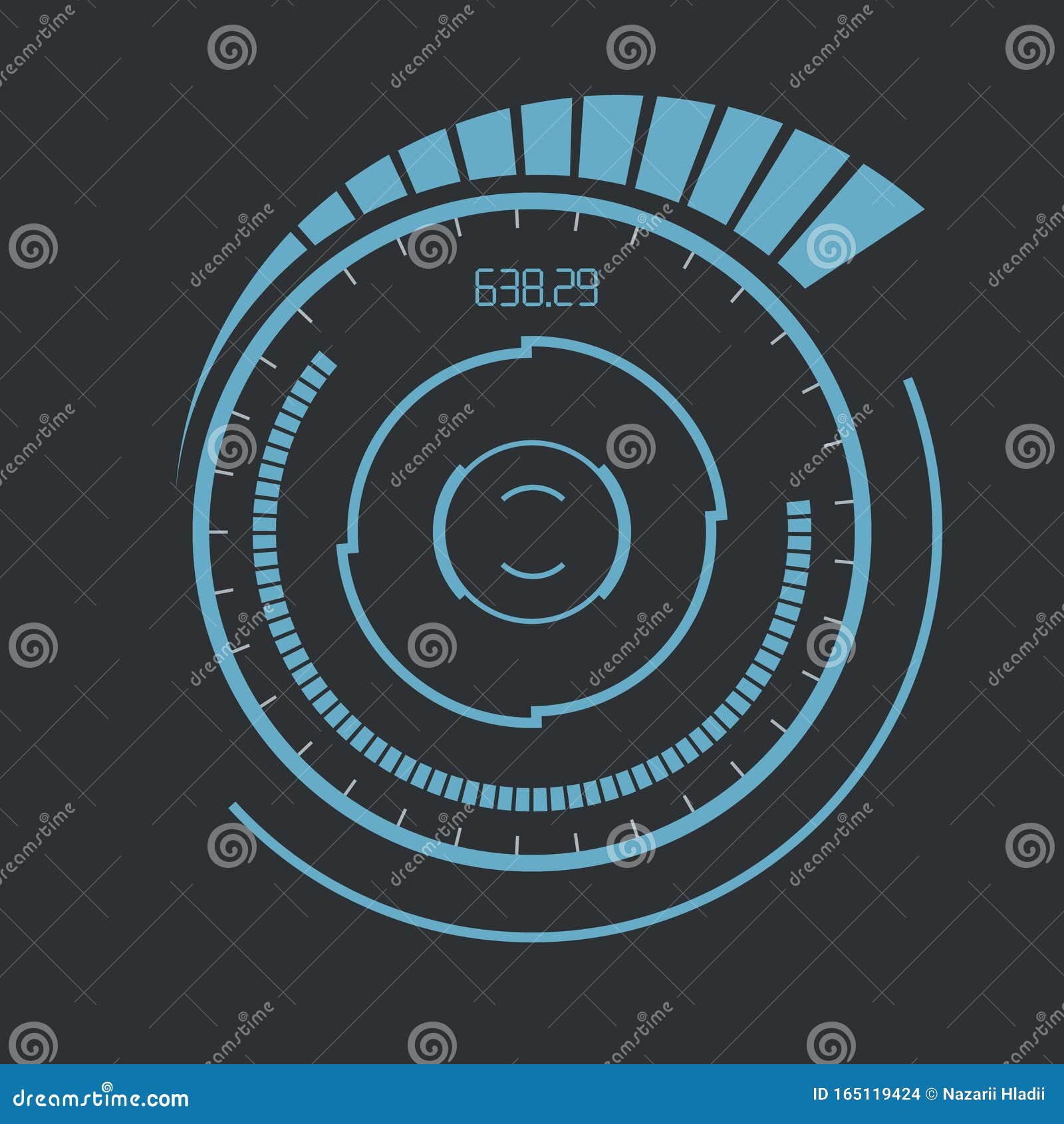 Futuristic Technology HUD Vector Background. Vector Illustration. Stock ...