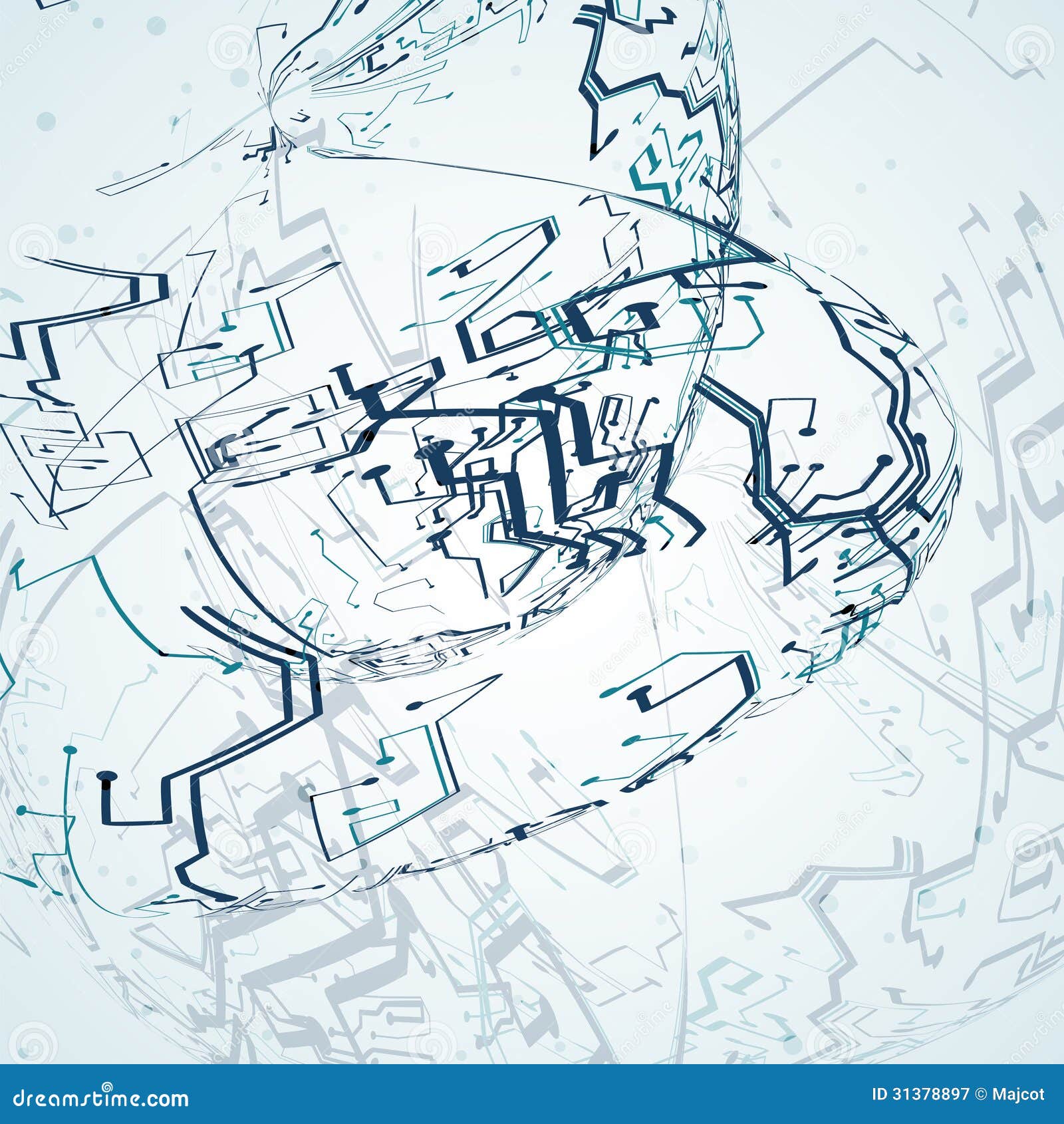 Futuristic Technology Illustration Stock Vector - Illustration of ...