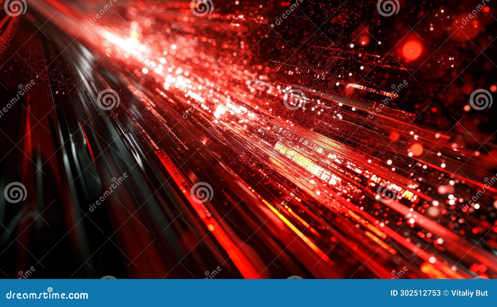 Futuristic Technology Innovation Red 3D Background. AI Stock ...