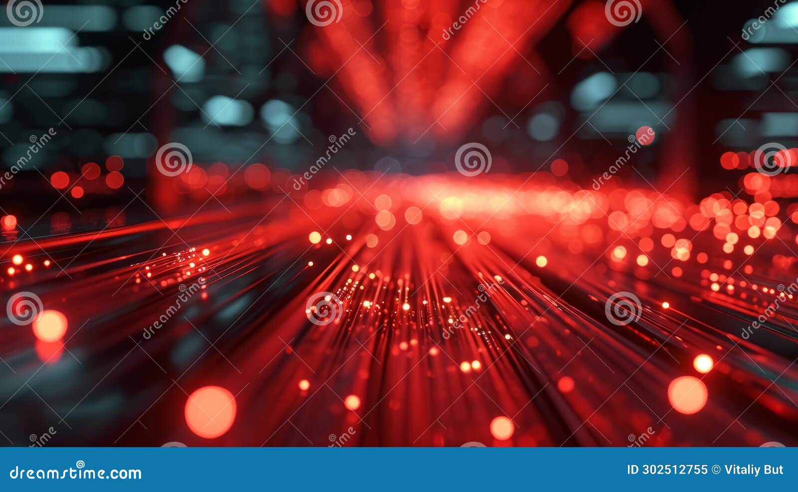 Futuristic Technology Innovation Red 3D Background. AI Stock ...