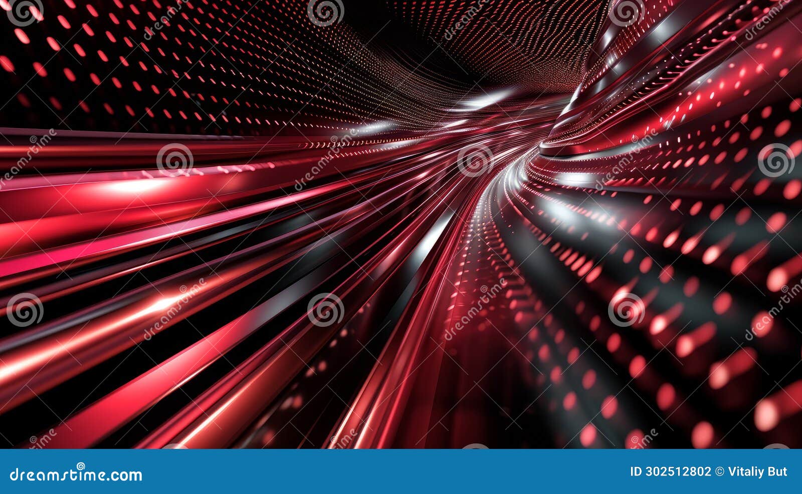 Futuristic Technology Innovation Red 3D Background. AI Stock ...