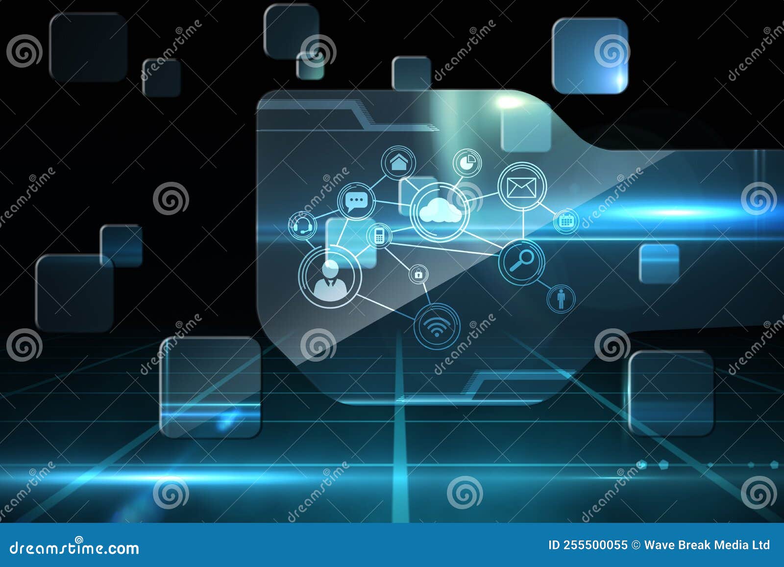 Futuristic Technology Interface Stock Illustration - Illustration of ...