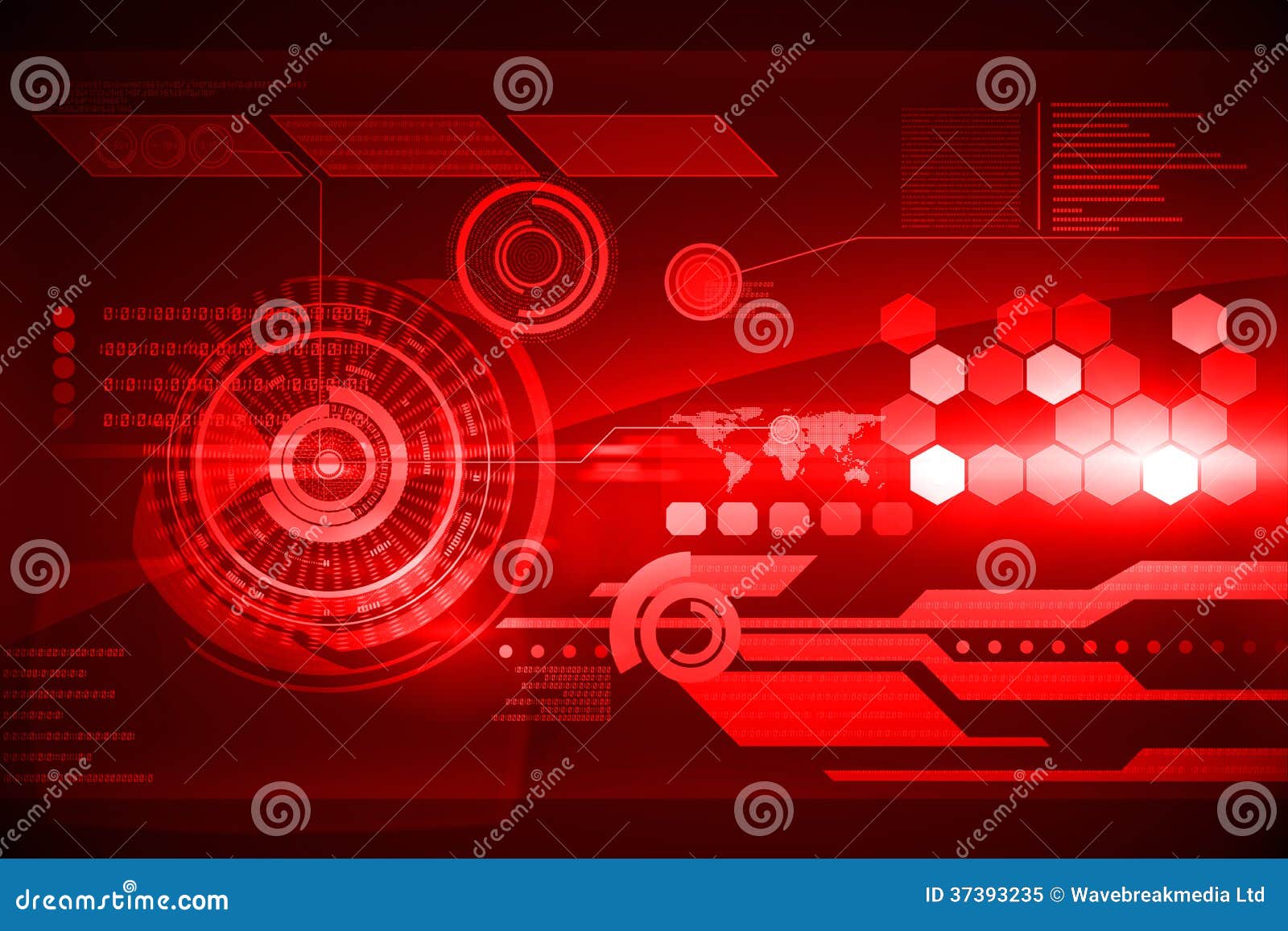 Futuristic Technology Interface Stock Illustration - Illustration of ...