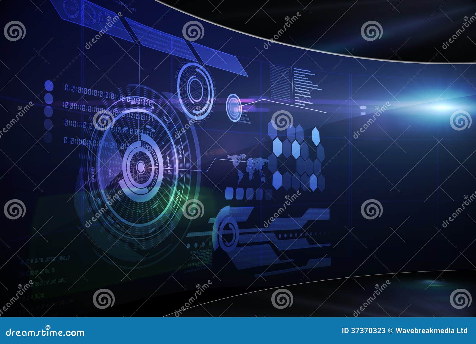 Futuristic Technology Interface Stock Illustration - Illustration of ...