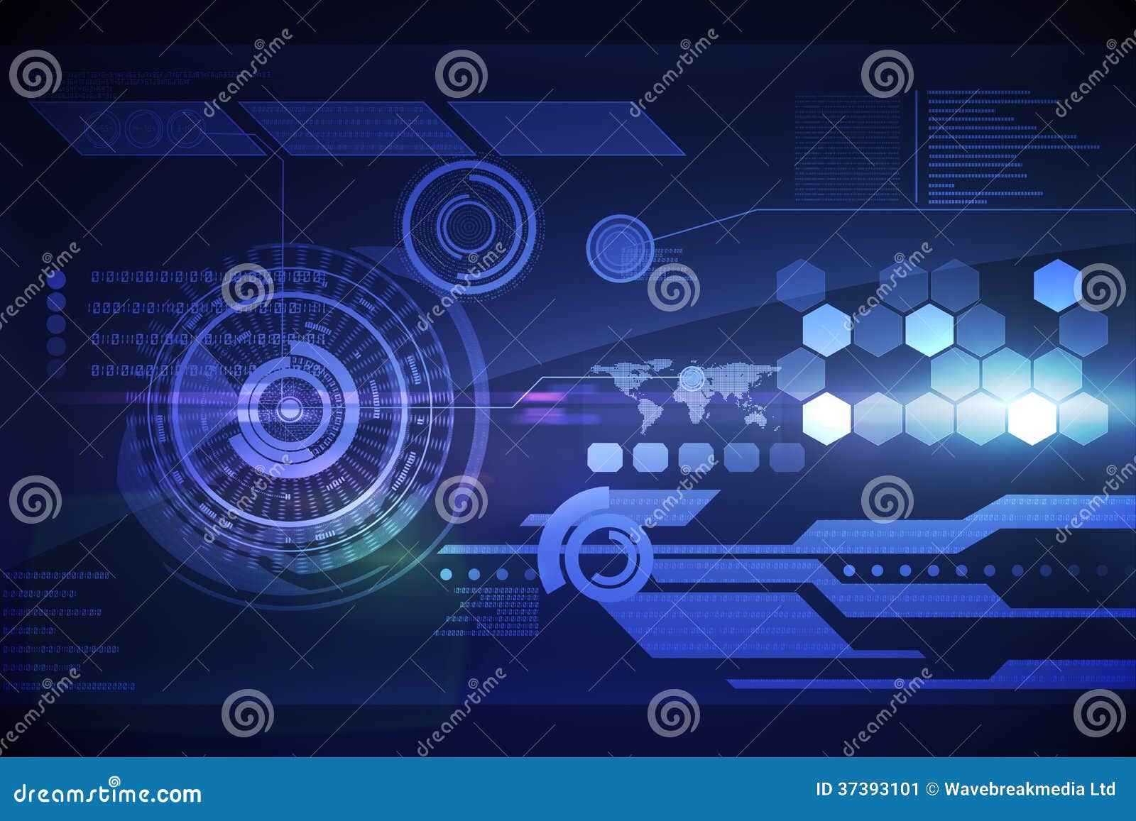 Futuristic Technology Interface Stock Illustration - Illustration of ...