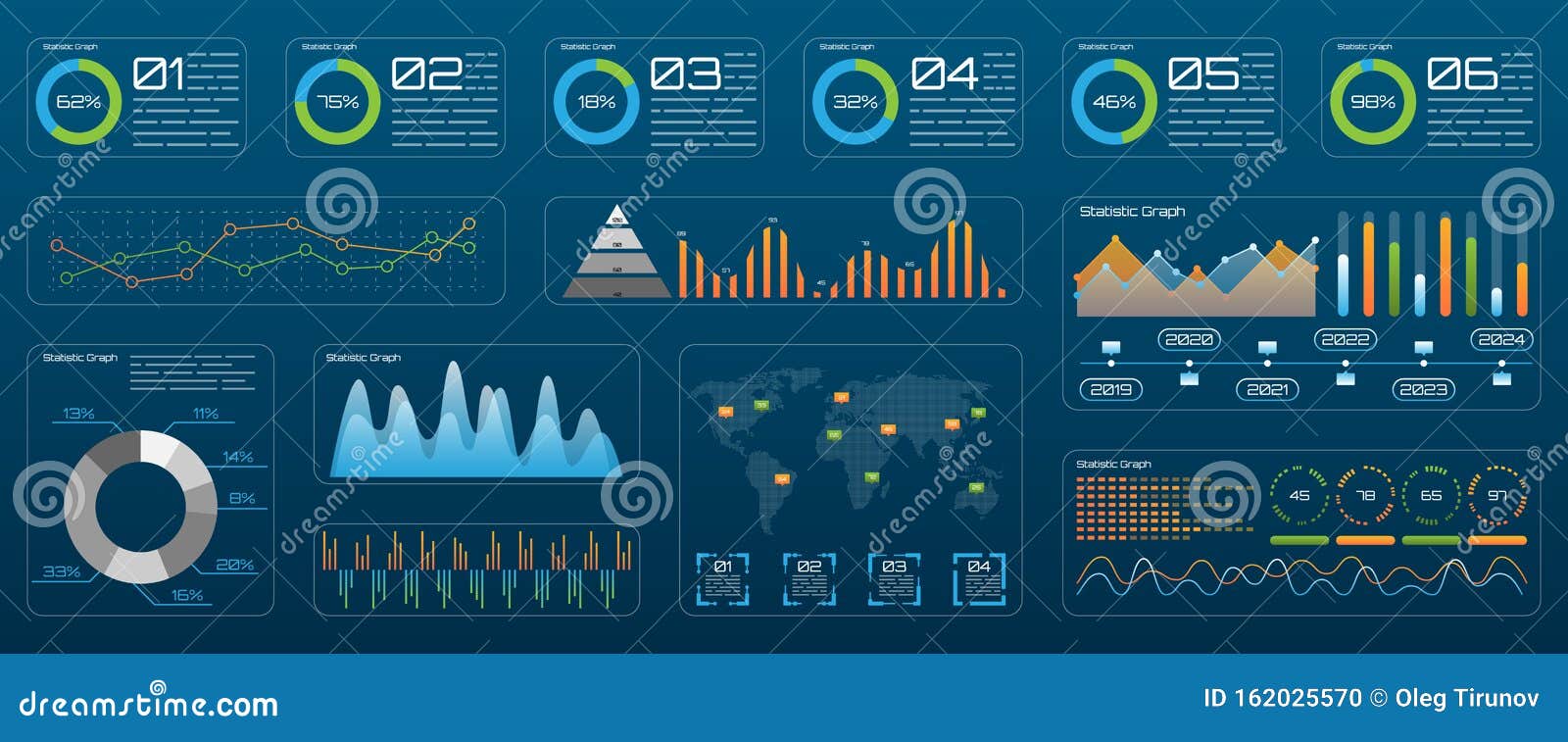 Futuristic Technology Interface for Presentation. Management Data ...
