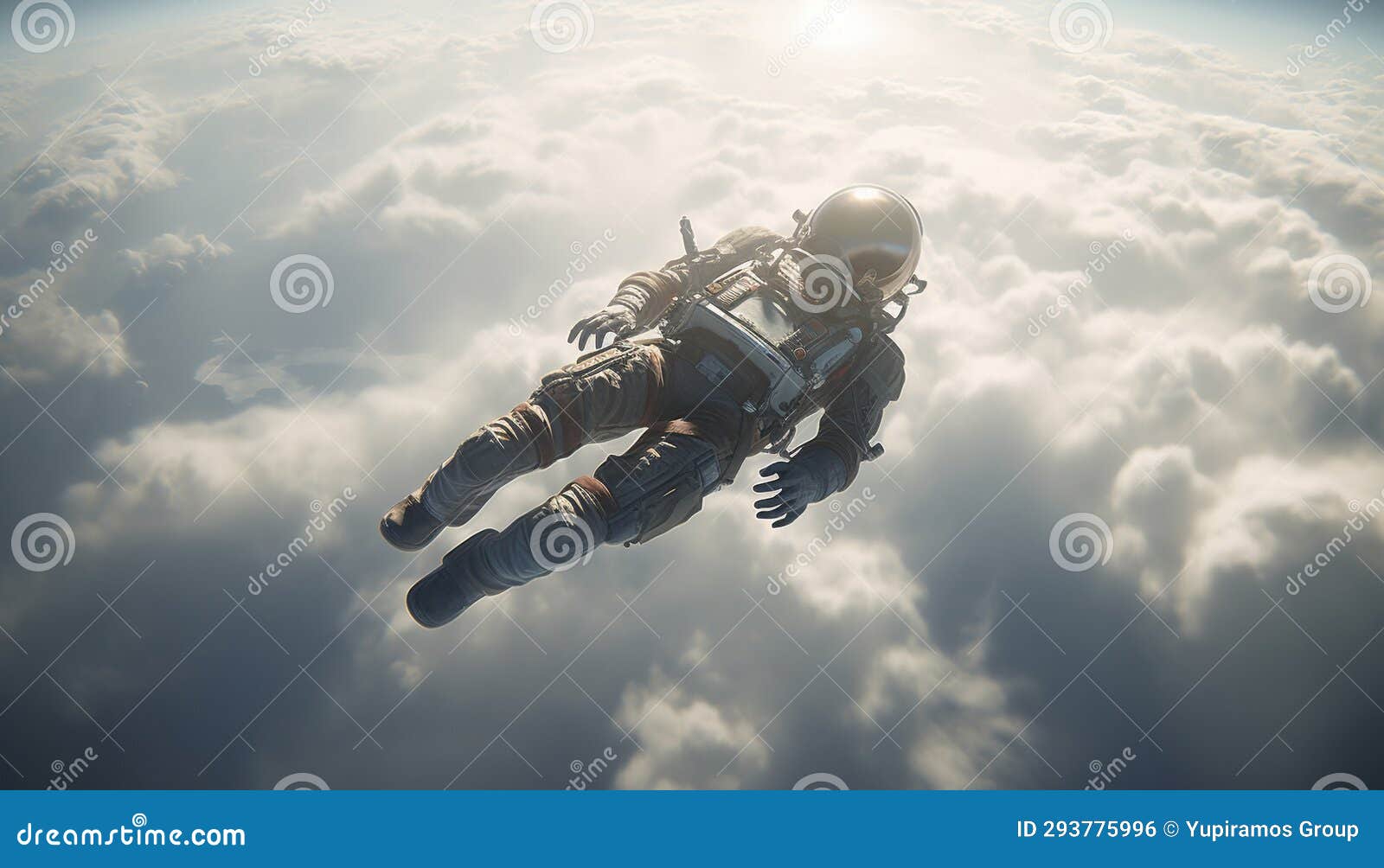Futuristic Technology Men Flying, Computer Graphic Military Armed ...