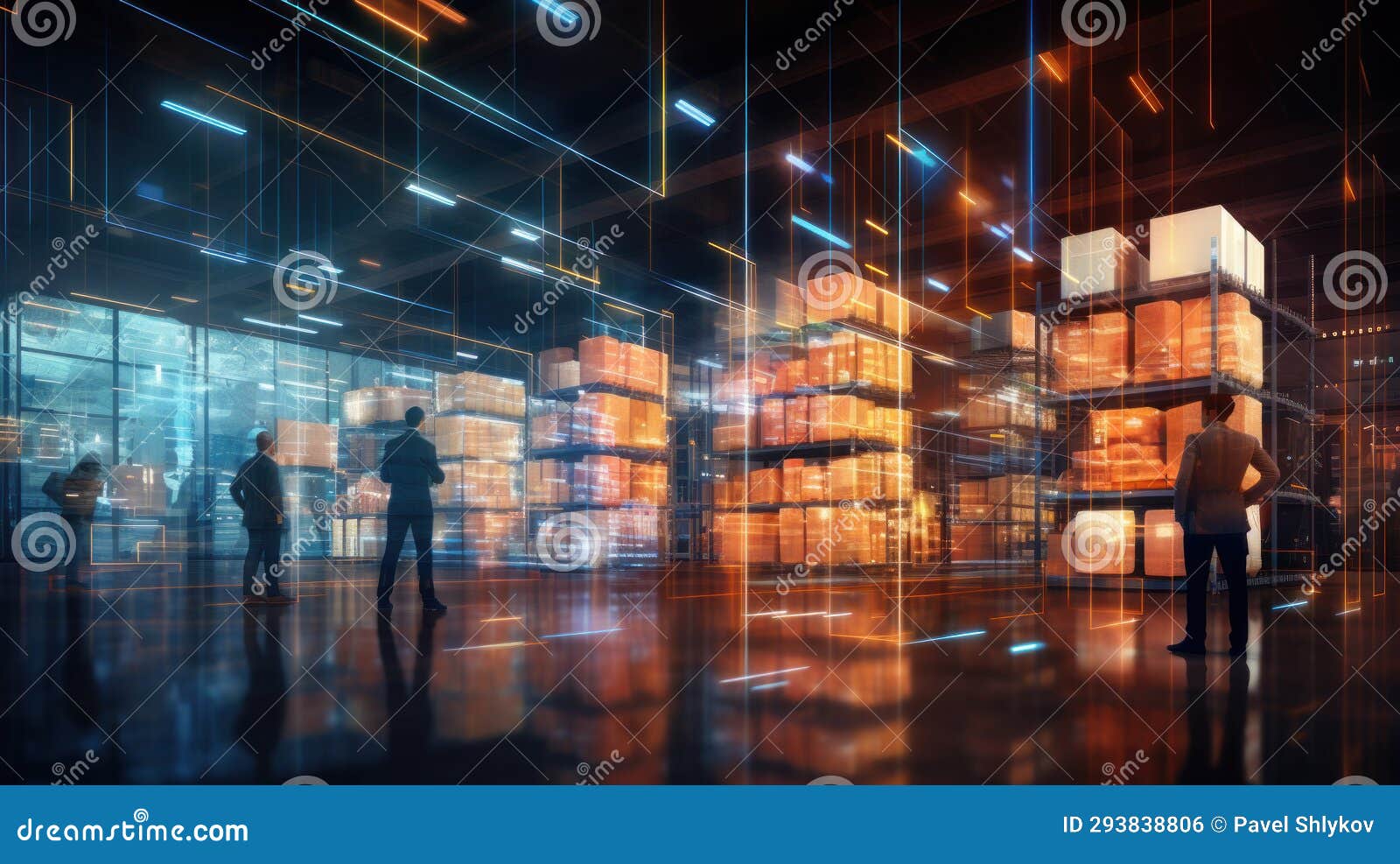 Futuristic Technology Retail Warehouse: Digitalization and ...