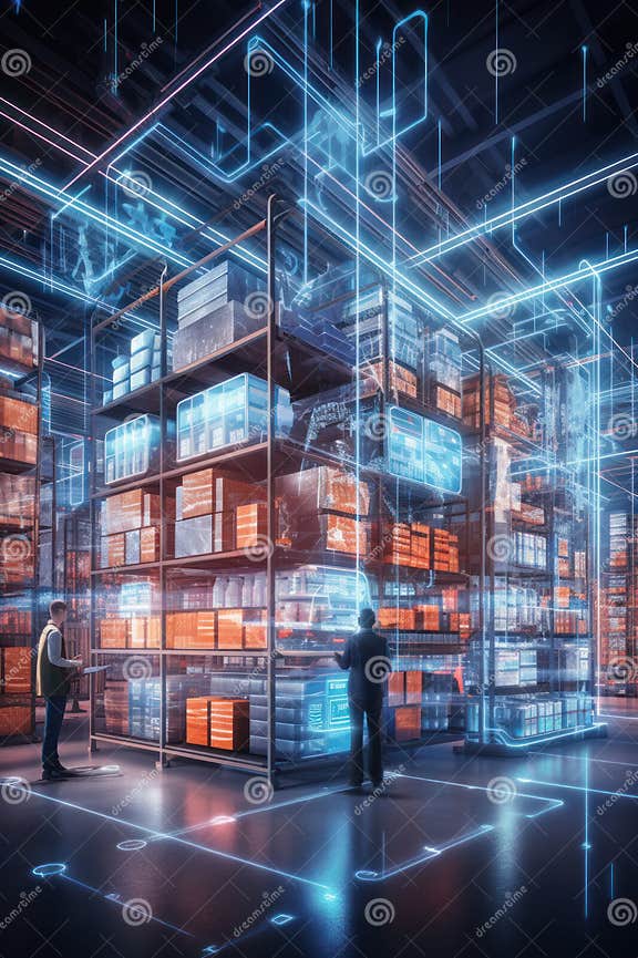 Futuristic Technology Retail Warehouse: Digitalization and ...