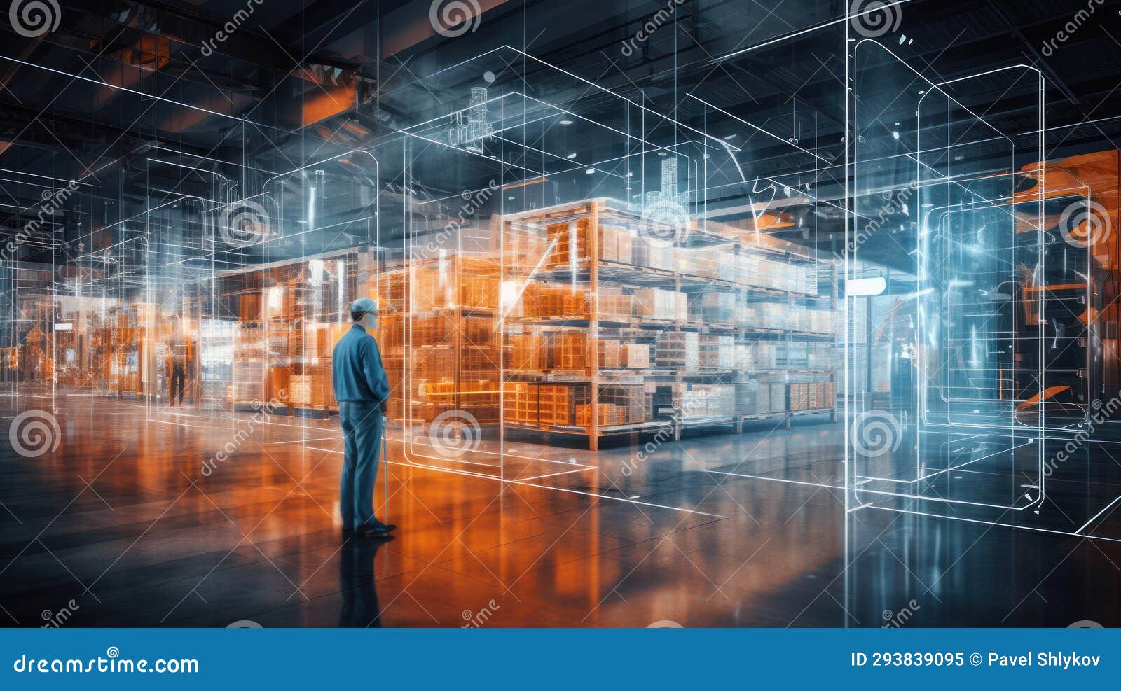 Futuristic Technology Retail Warehouse: Digitalization and ...