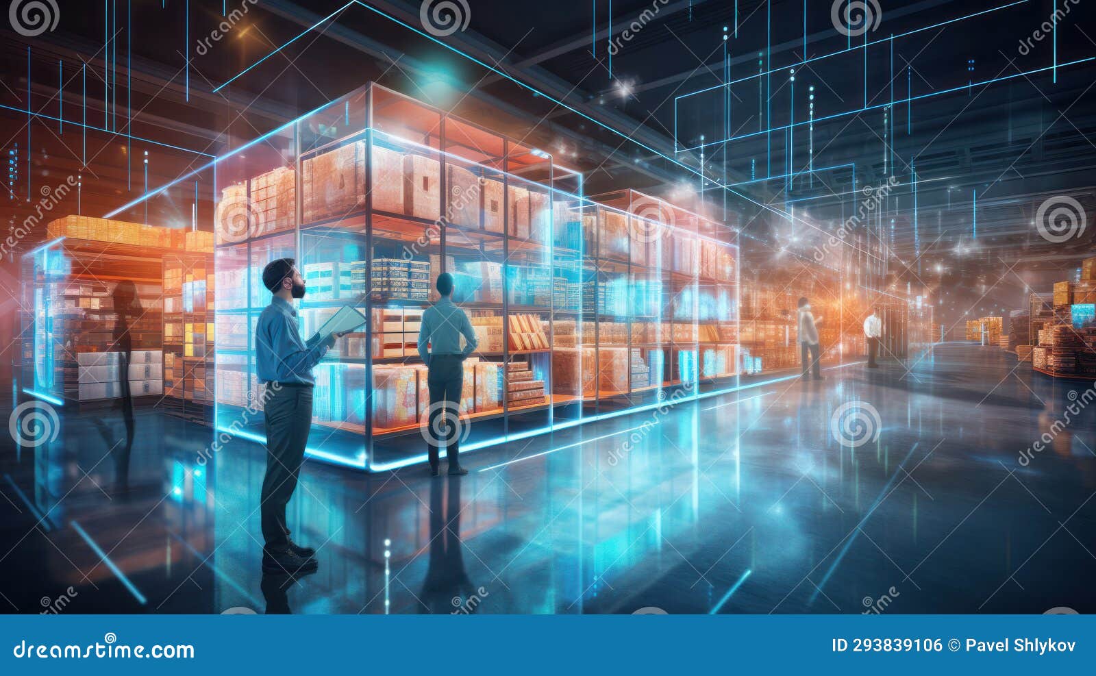 Futuristic Technology Retail Warehouse: Digitalization and ...