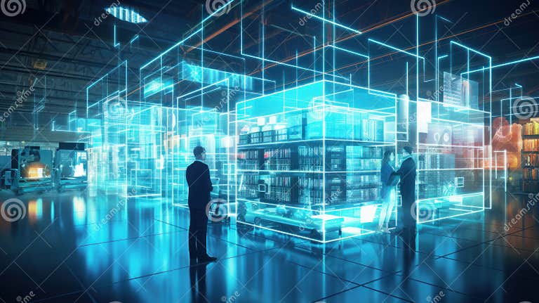 Futuristic Technology Retail Warehouse: Digitalization and ...