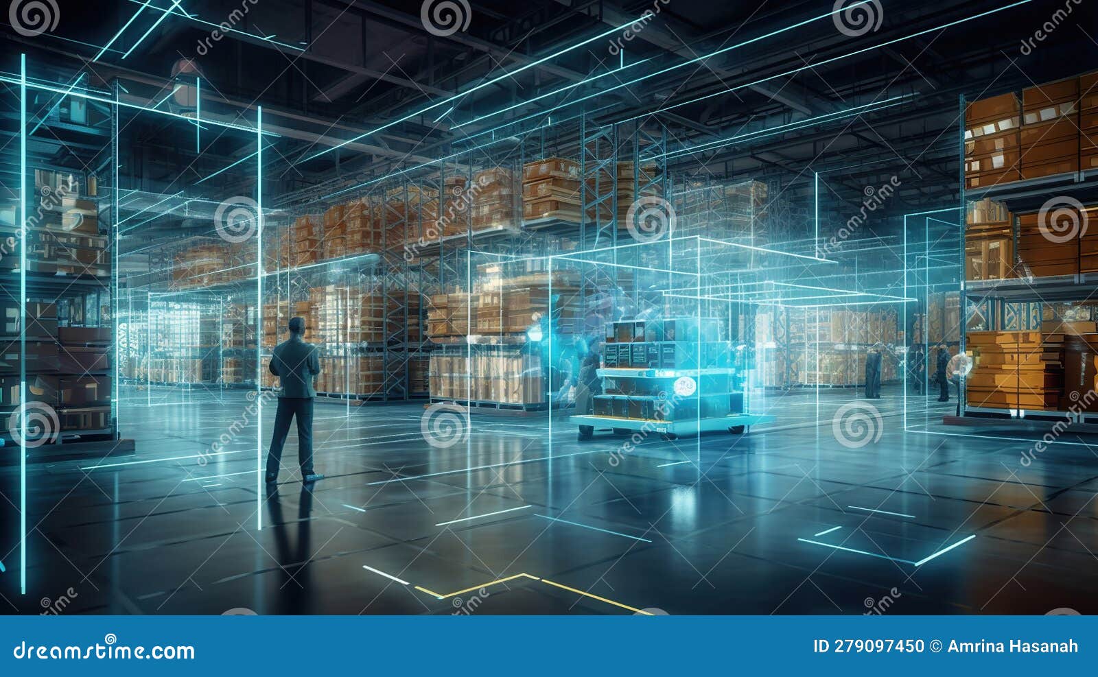 Futuristic Technology Retail Warehouse: Digitalization and ...