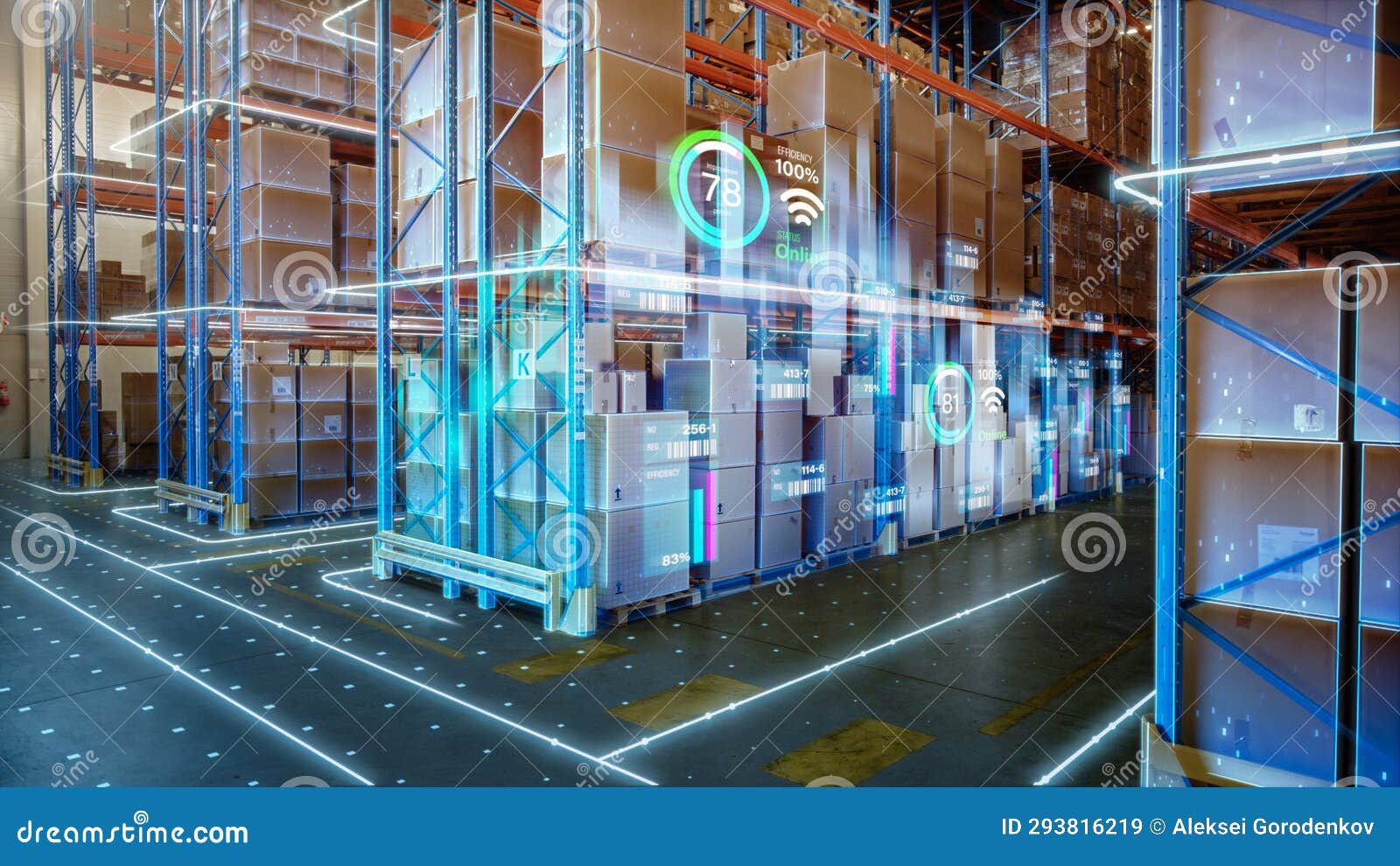 Futuristic Technology Retail Warehouse: Digitalization and ...