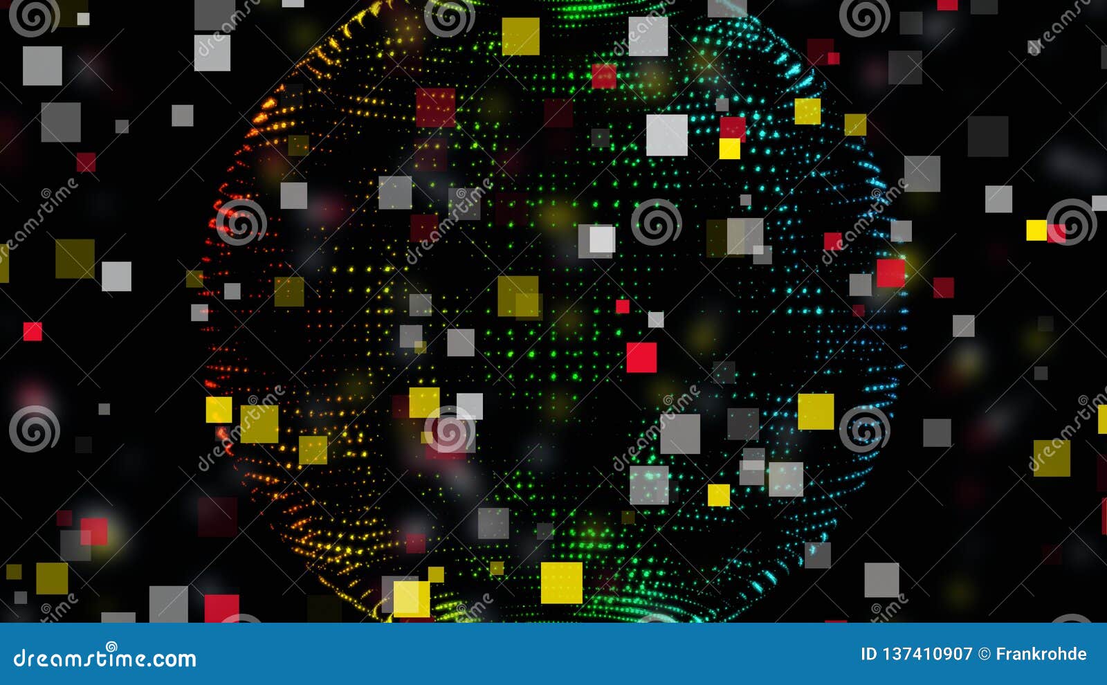 Futuristic Technology Square Background Design Stock Illustration ...