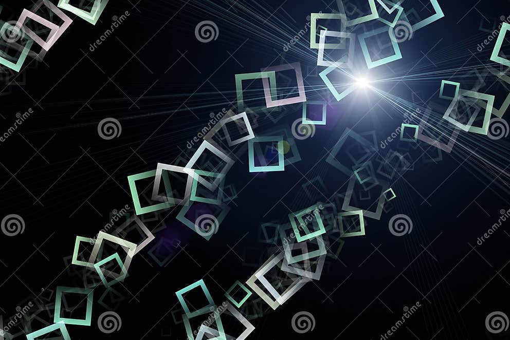 Futuristic Technology Square Background Design Stock Illustration ...