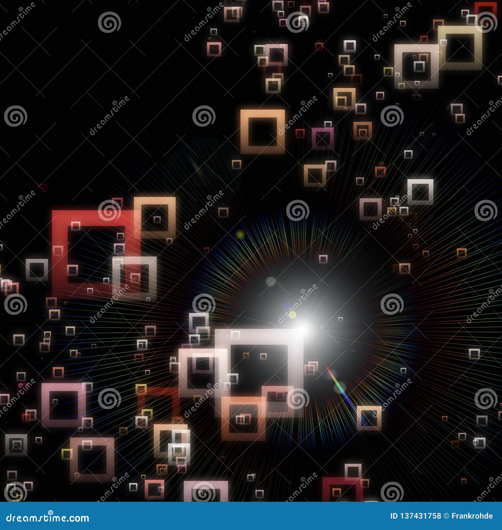 Futuristic Technology Square Background Design Stock Photo - Image of ...