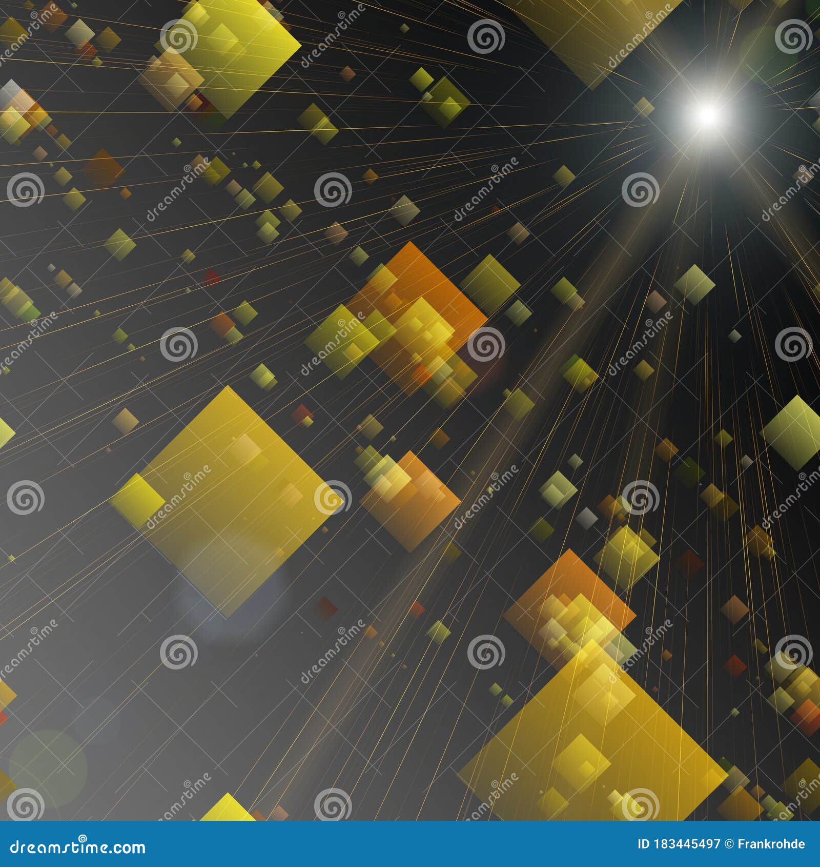 Futuristic Technology Square Design Illustration with Lights Stock ...