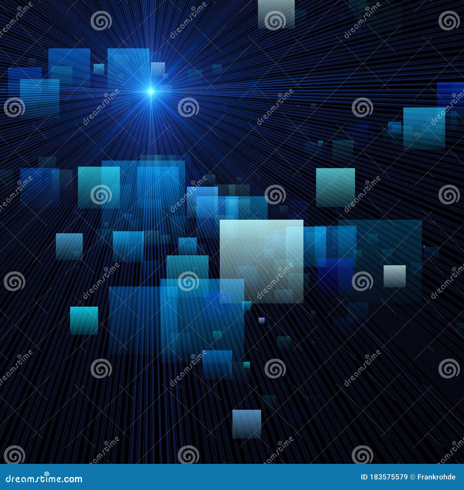 Futuristic Technology Square Design Illustration with Lights Stock ...