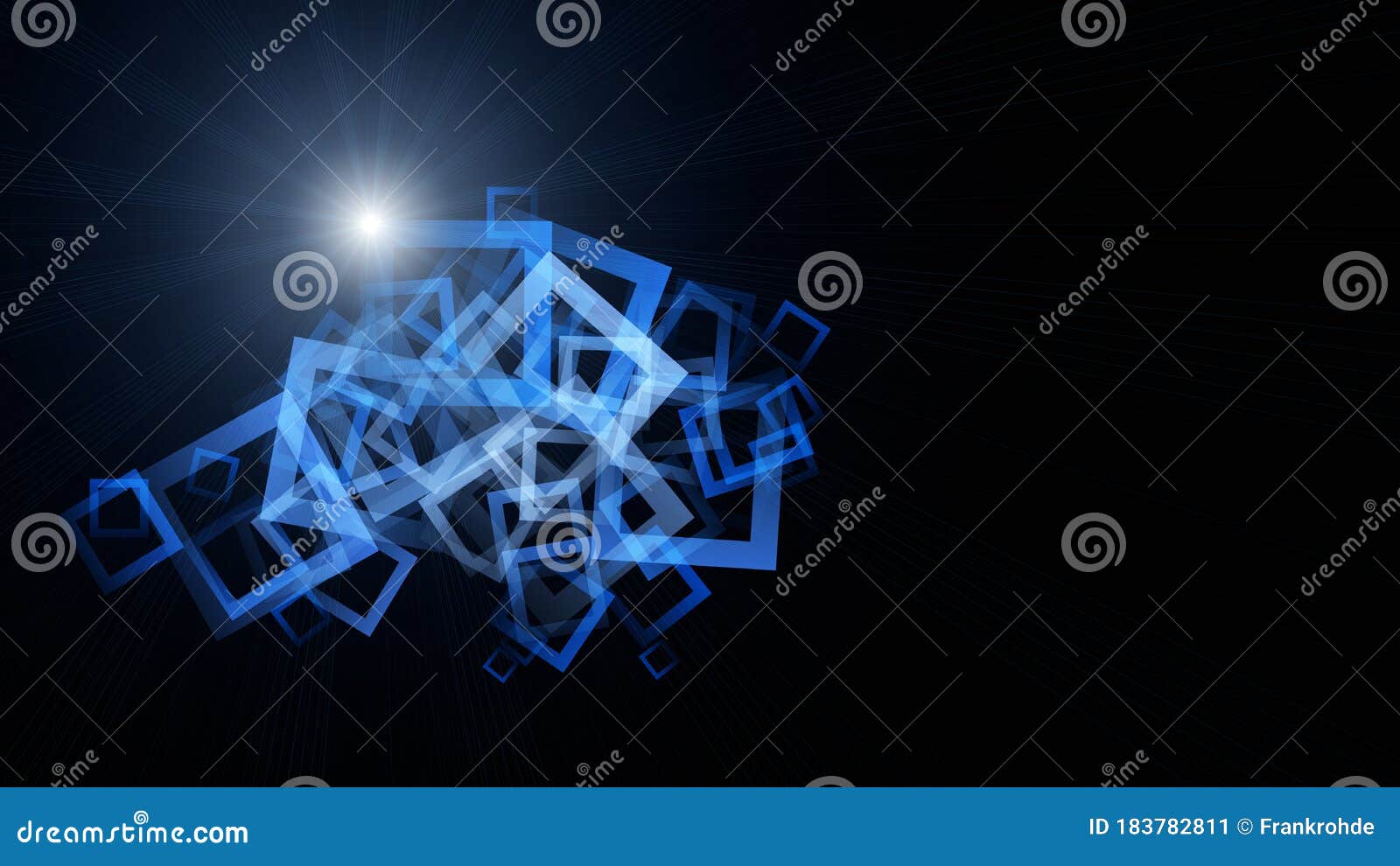 Futuristic Technology Square Design Illustration with Lights Stock ...