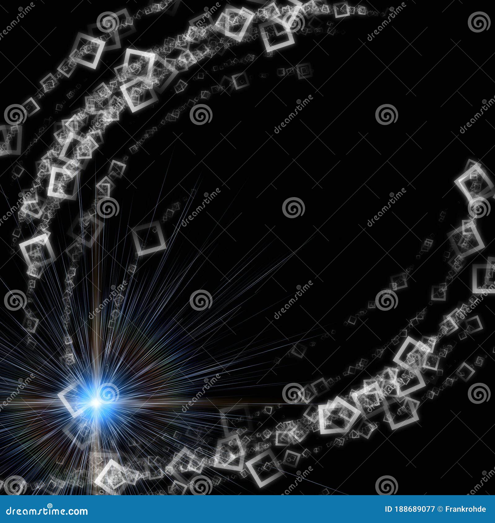 Futuristic Technology Square Design Illustration with Lights Stock ...