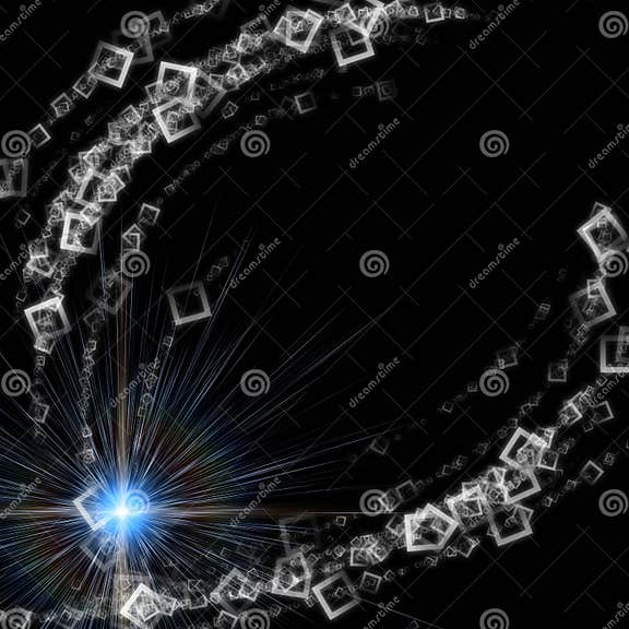 Futuristic Technology Square Design Illustration with Lights Stock ...