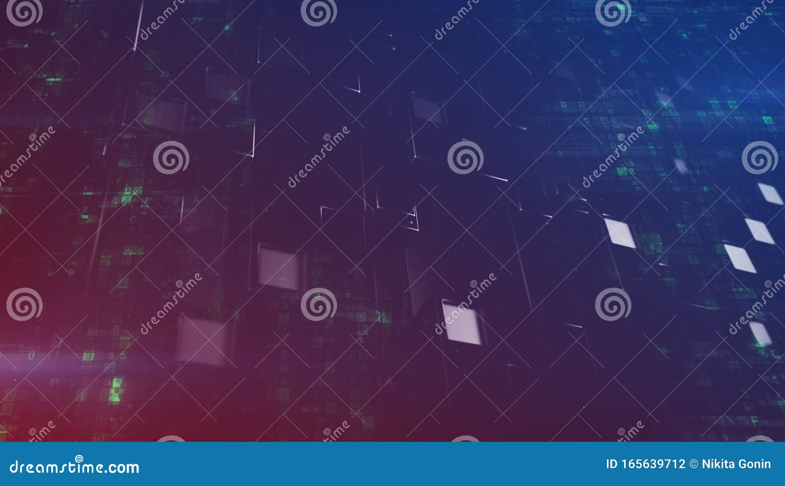 Futuristic Technology Structure 3D Render Illustration Stock ...