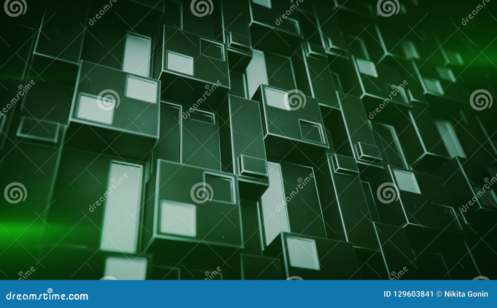 Futuristic Technology Structure 3D Rendering Stock Illustration ...