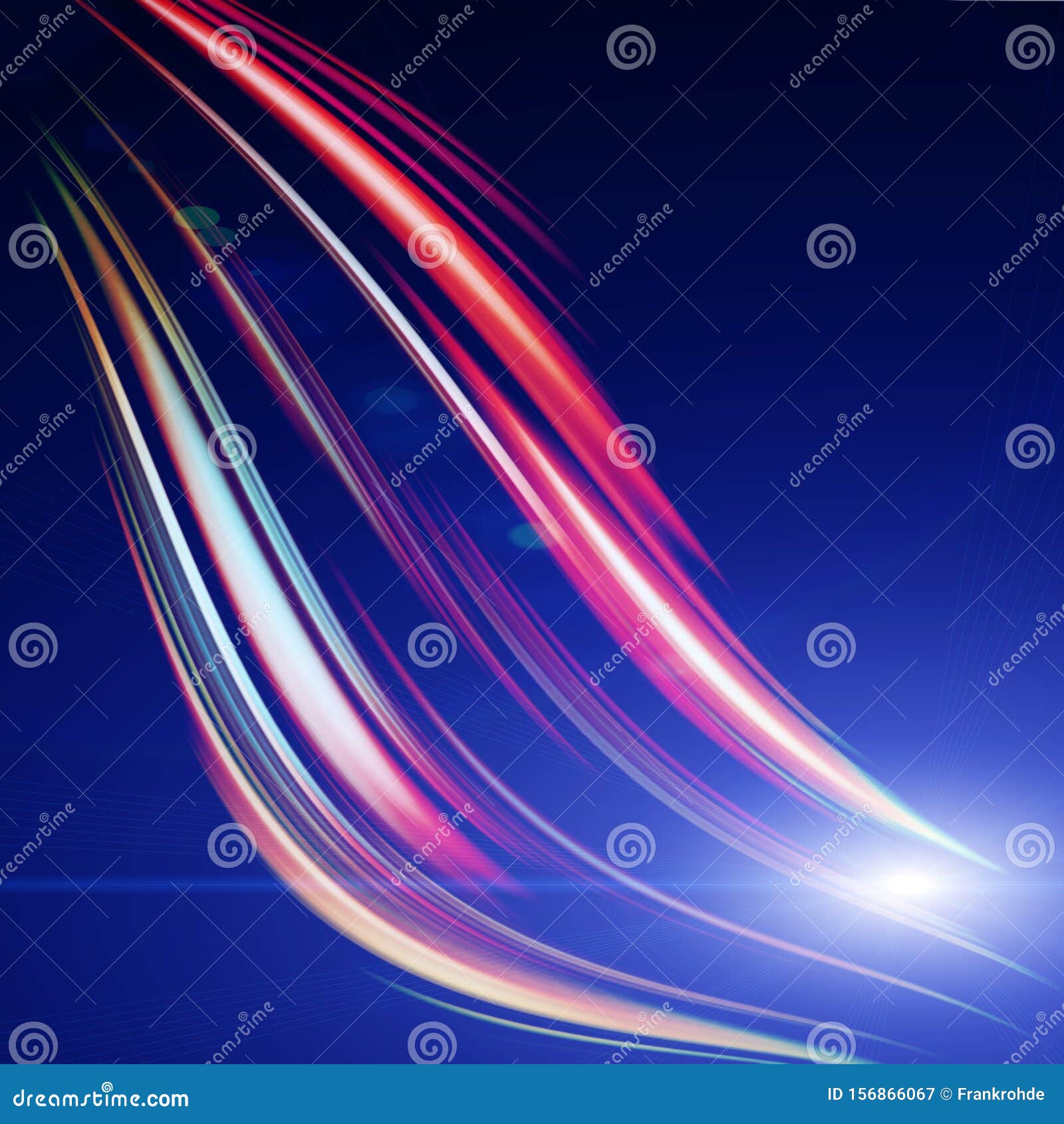Futuristic Technology Wave Design Illustration with Lights Stock ...
