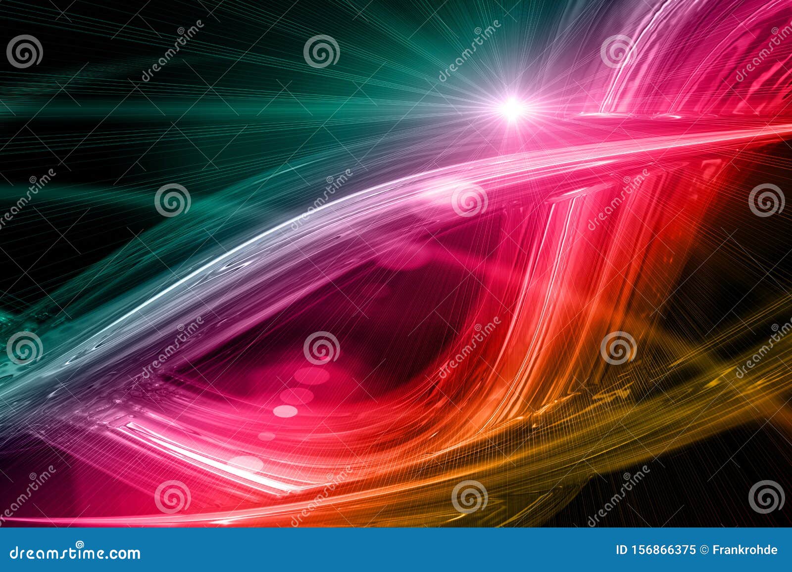 Futuristic Technology Wave Design Illustration with Lights Stock ...