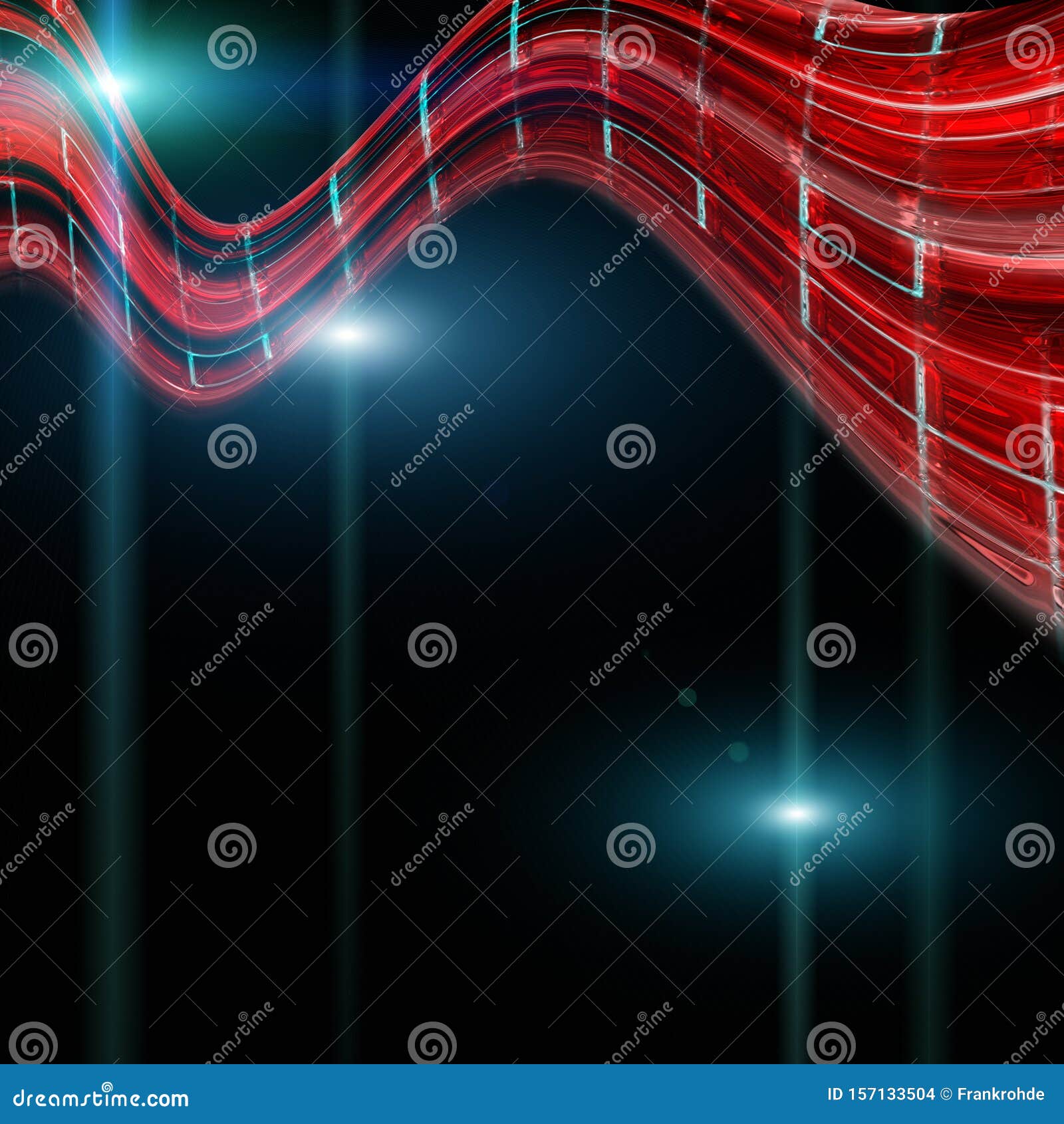 Futuristic Technology Wave Design Illustration with Lights Stock Photo ...