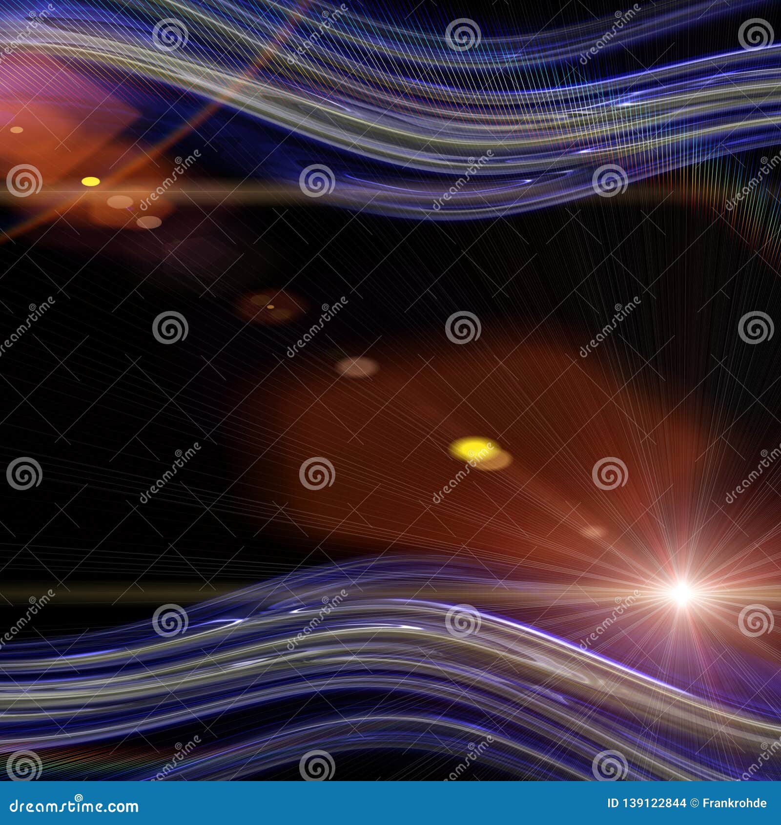 Futuristic Technology Wave Design with Lights Stock Illustration ...