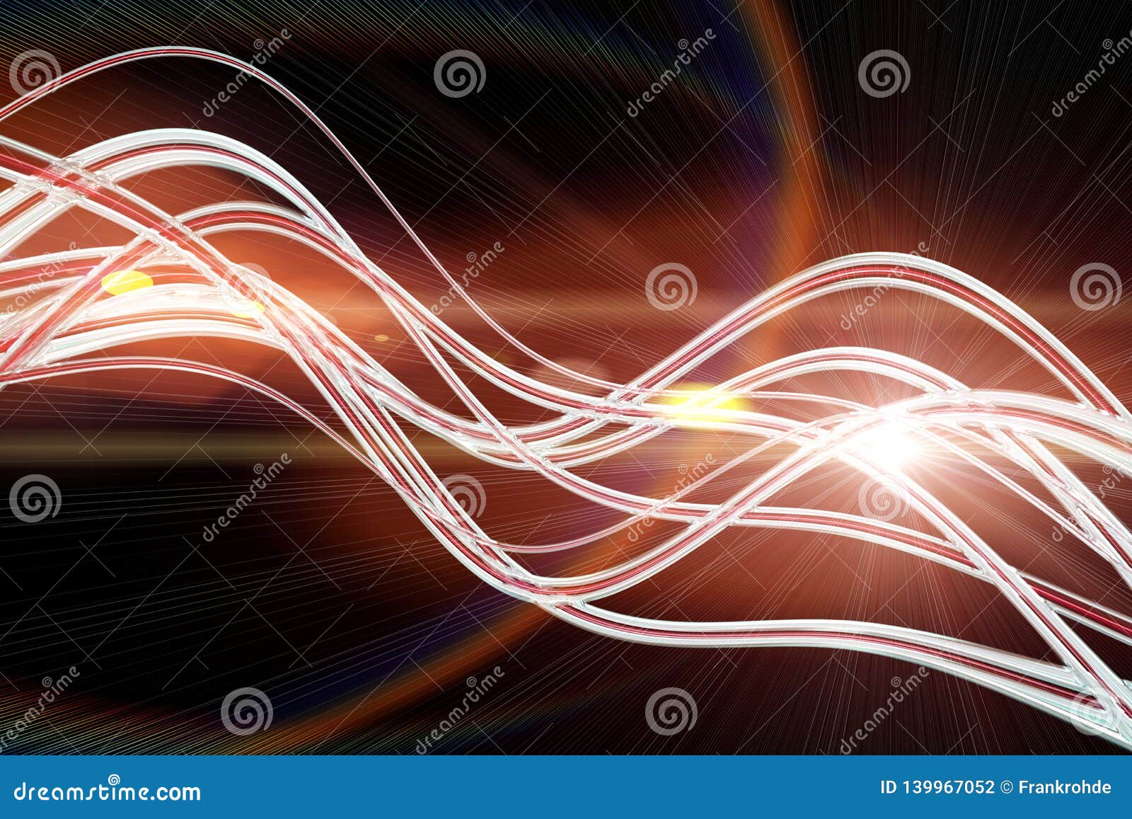 Futuristic Technology Wave Design with Lights Stock Illustration ...