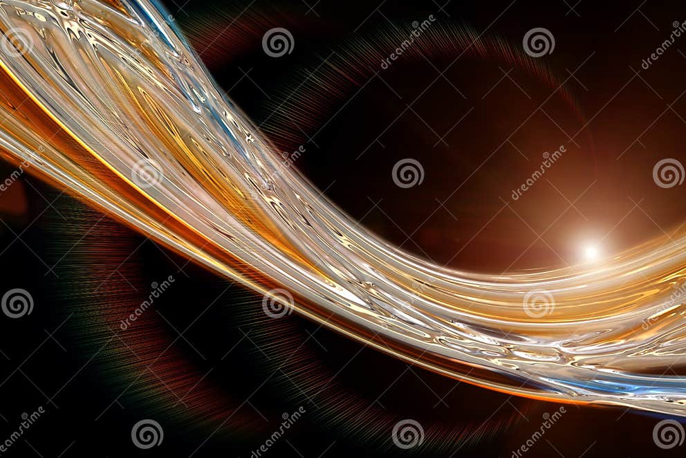 Futuristic Technology Wave Design with Lights Stock Illustration ...
