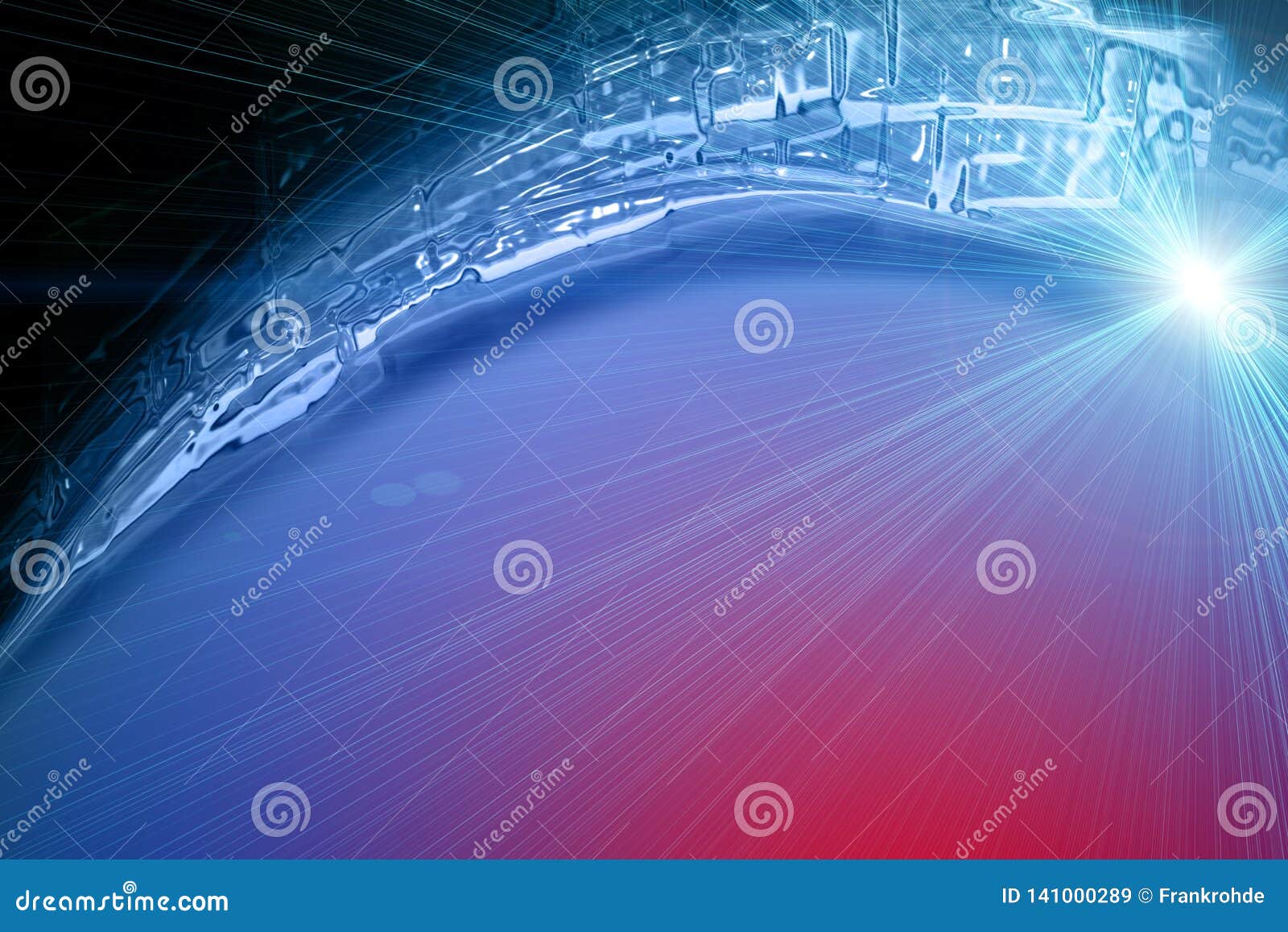 Futuristic Technology Wave Design with Lights Stock Illustration ...