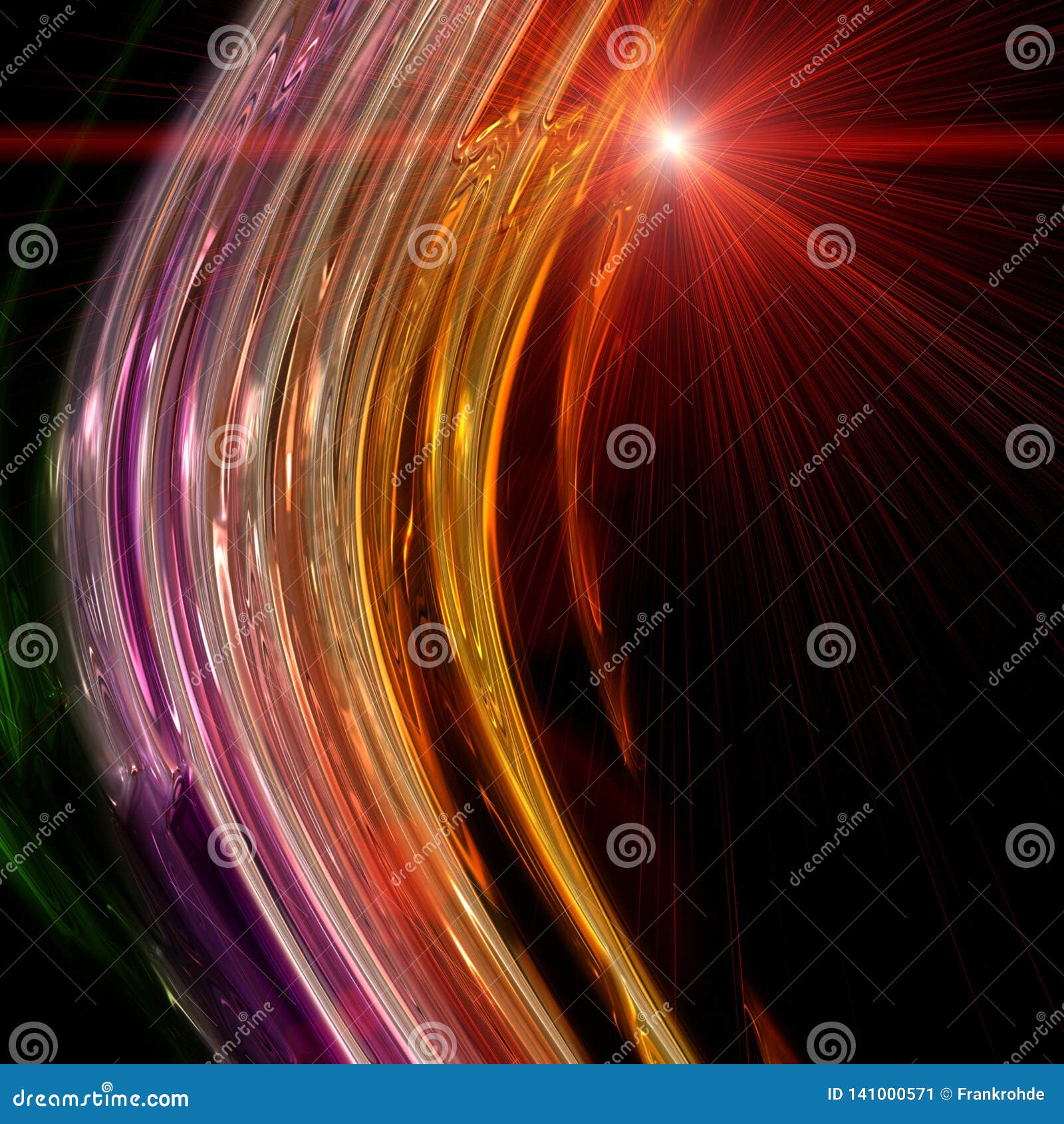 Futuristic Technology Wave Design with Lights Stock Illustration ...