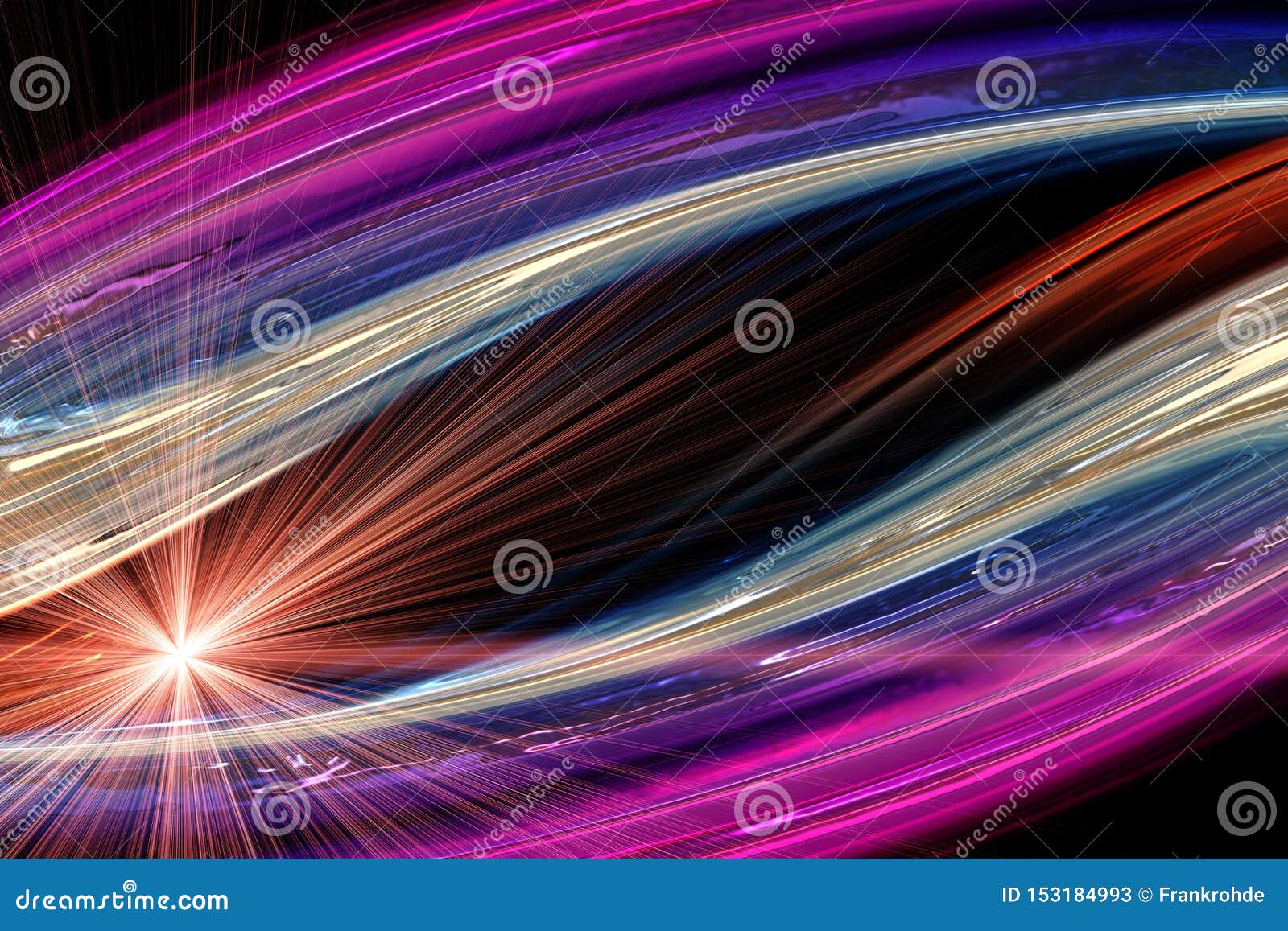 Futuristic Technology Wave Design with Lights Stock Illustration ...