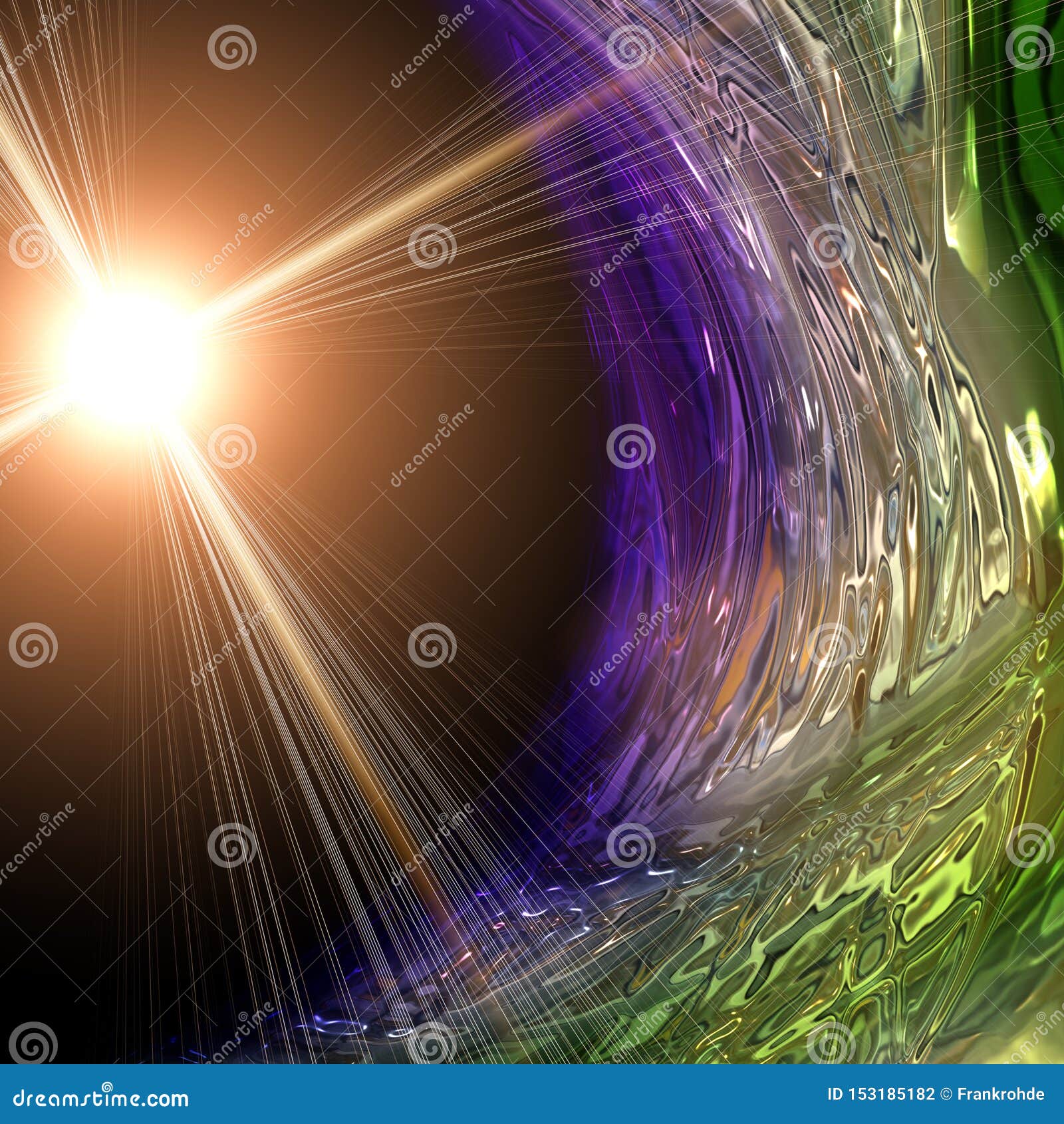 Futuristic Technology Wave Design with Lights Stock Illustration ...