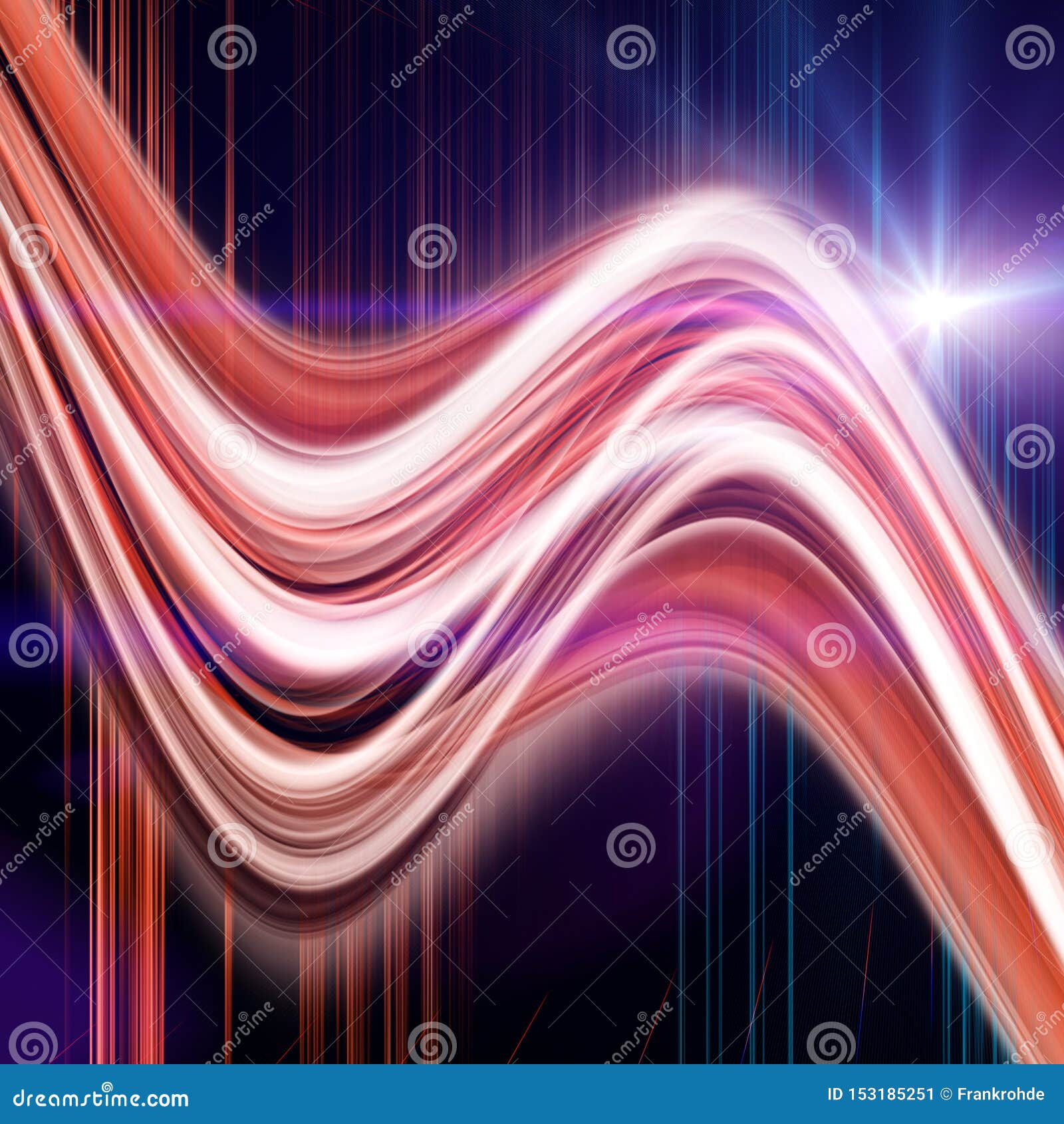 Futuristic Technology Wave Design with Lights Stock Illustration ...