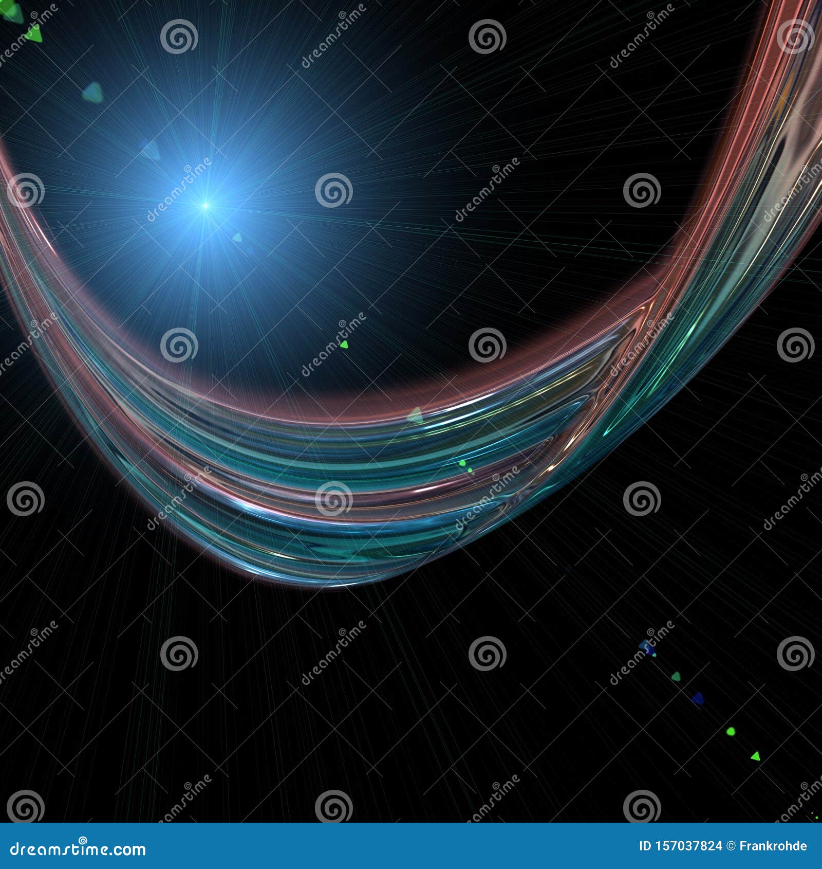 Futuristic Technology Wave Design with Lights Stock Illustration ...