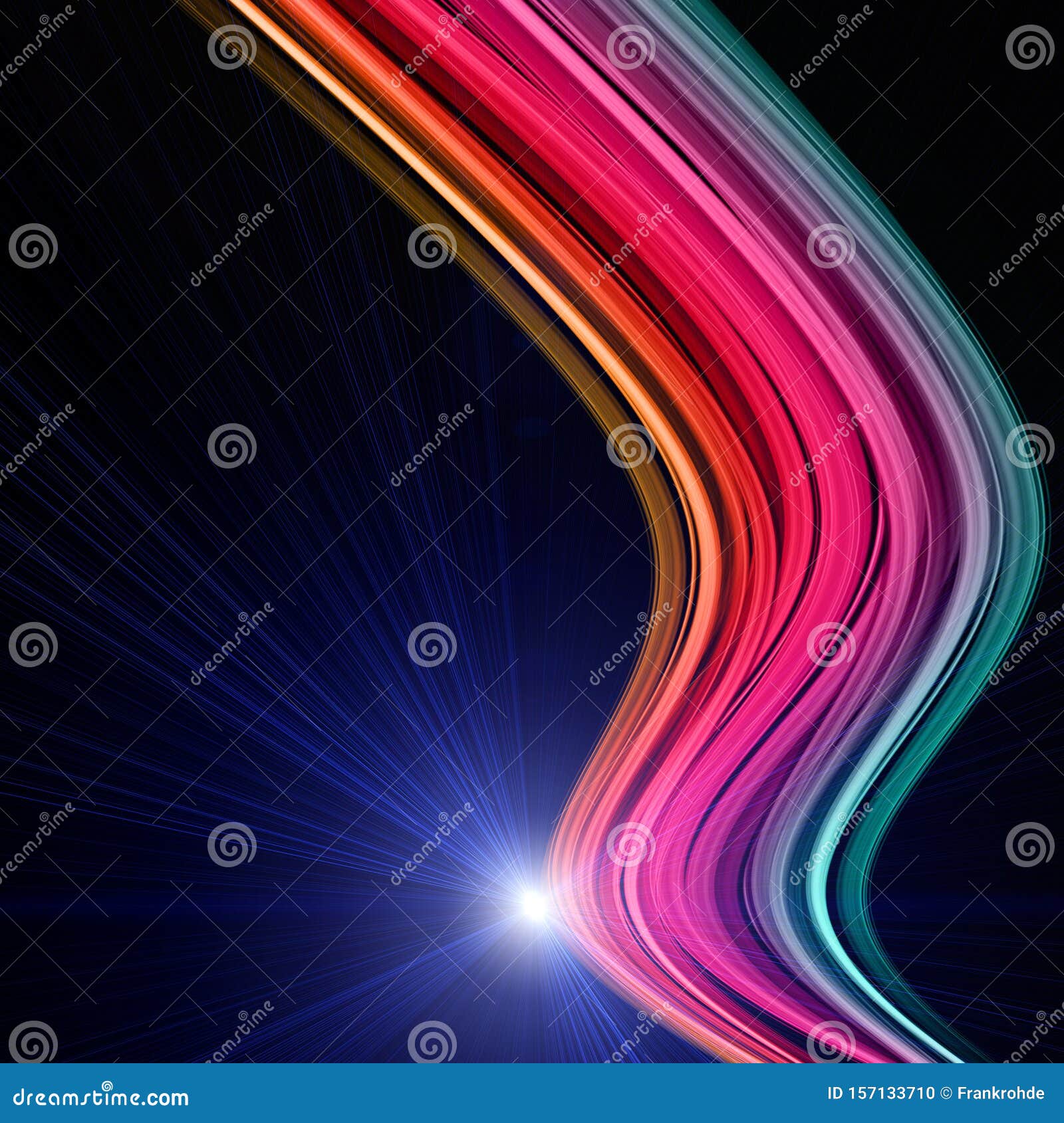 Futuristic Technology Wave Design with Lights Stock Photo - Image of ...