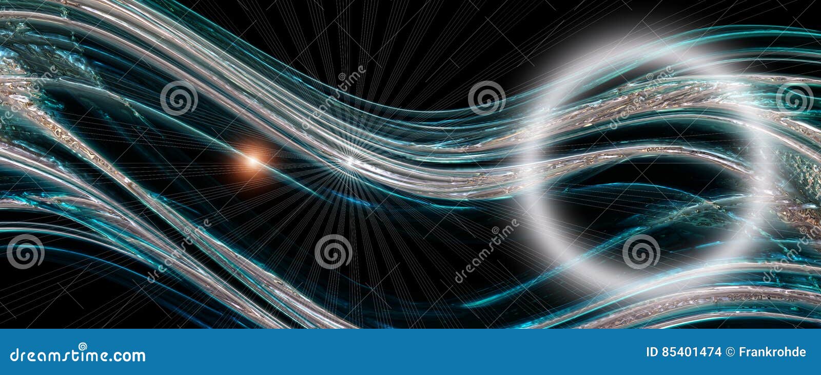 Futuristic Technology Wave Panorama Design Stock Illustration ...