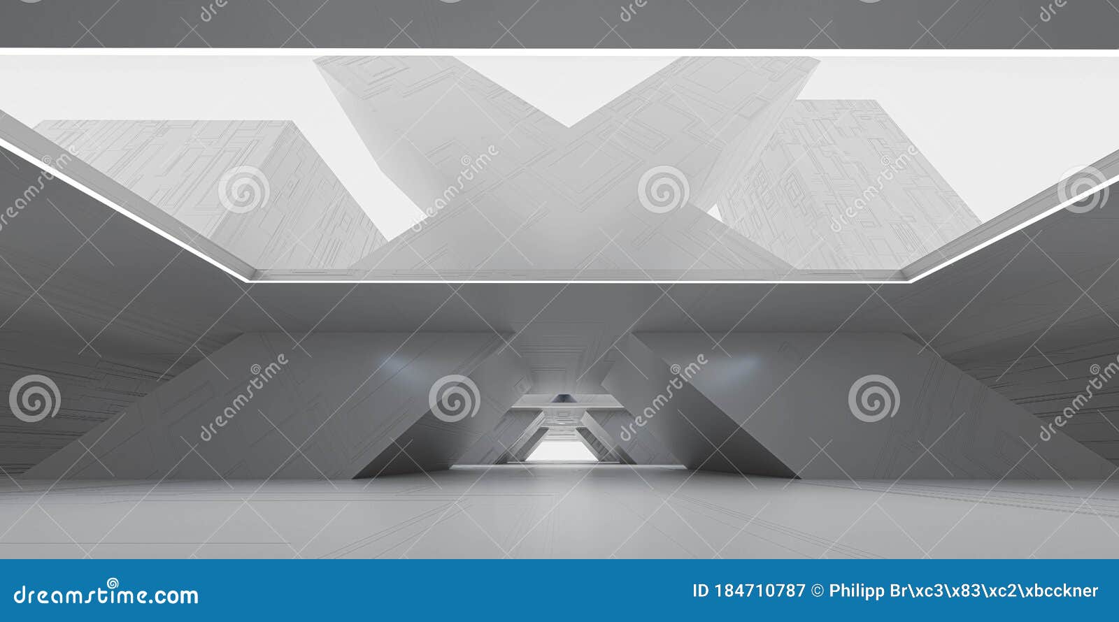 Futuristic Technology White Background 3d Rendering Illustration Stock ...