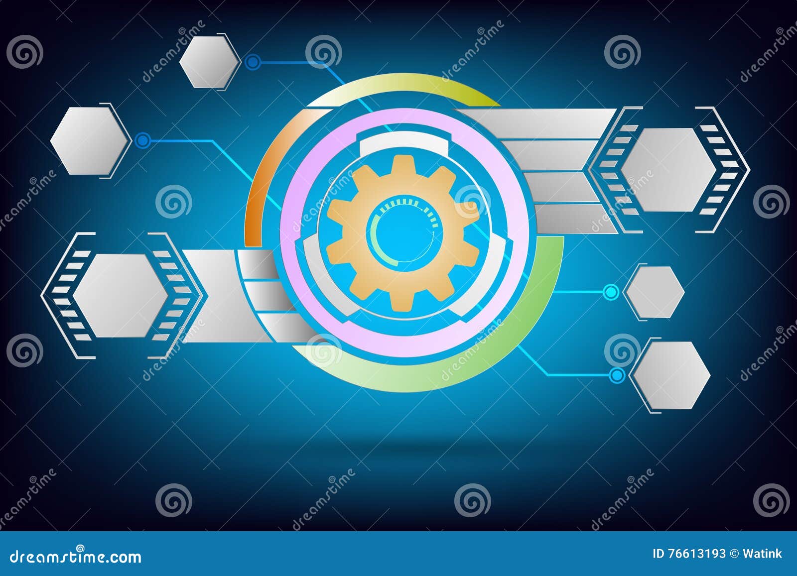 Technology Gears Background Stock Illustration - Illustration of ...