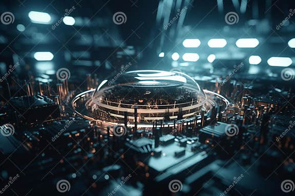 Futuristic techscape stock illustration. Illustration of background ...
